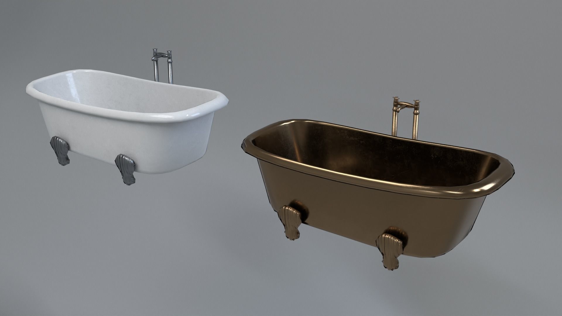 3D model Low Poly Bath Tub VR / AR / low-poly | CGTrader