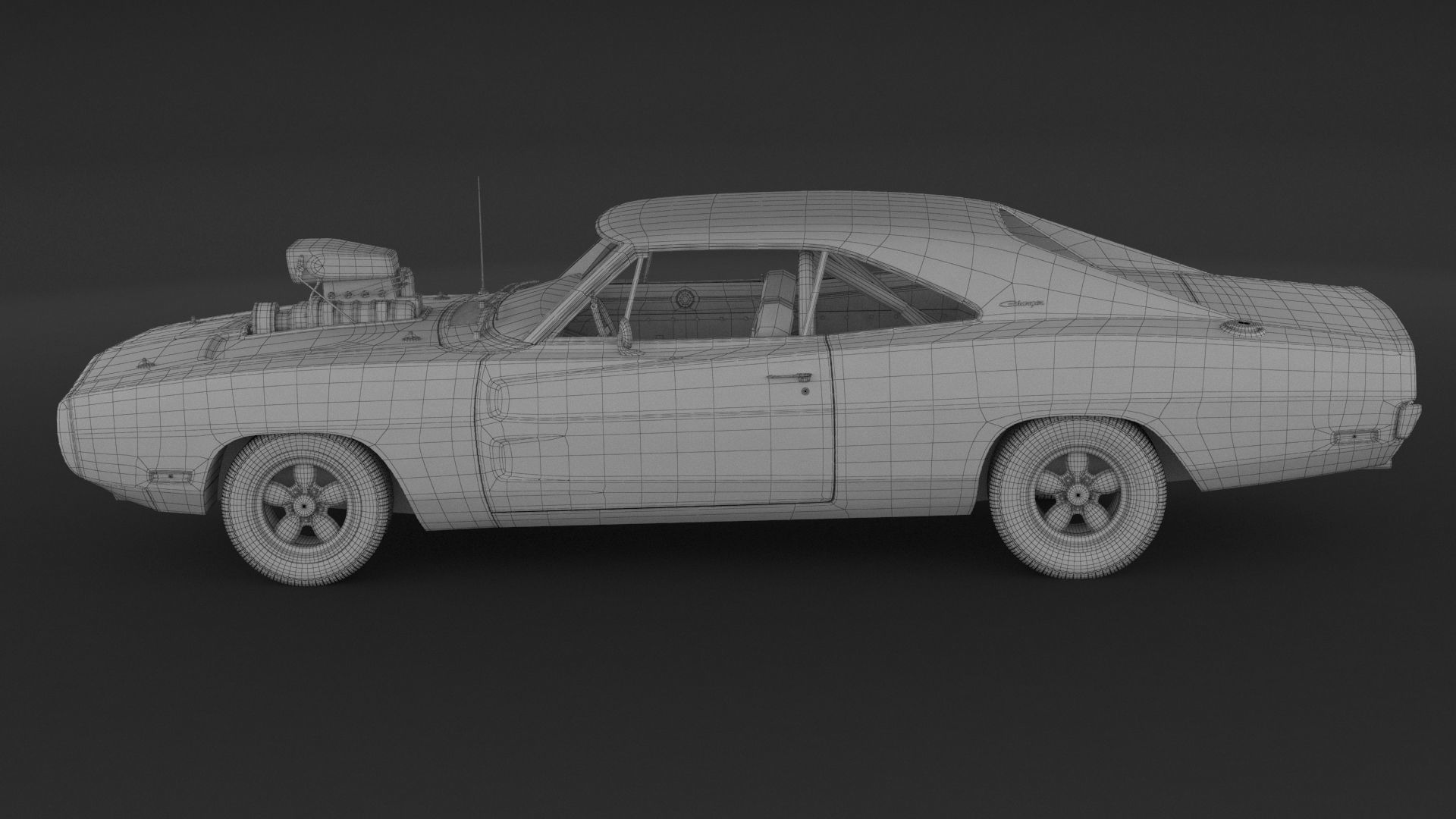 1970 Dodge Super Charger 3D model | CGTrader