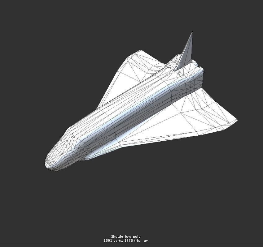 3D model Low Poly Space Shuttle Toy VR / AR / low-poly | CGTrader