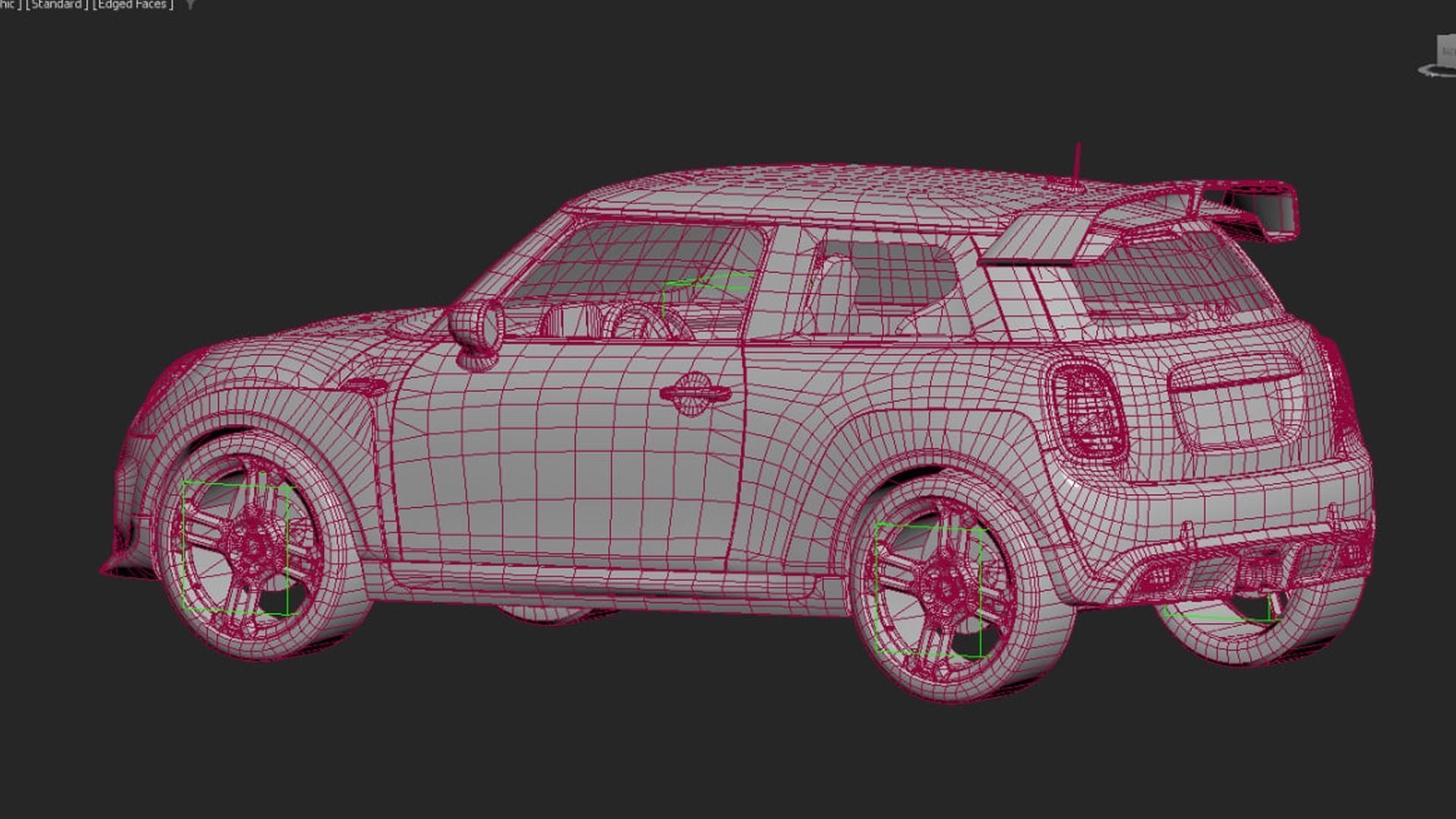 3D model Low poly Mini CooperJCWGP 2020 without logo VR / AR / low-poly ...