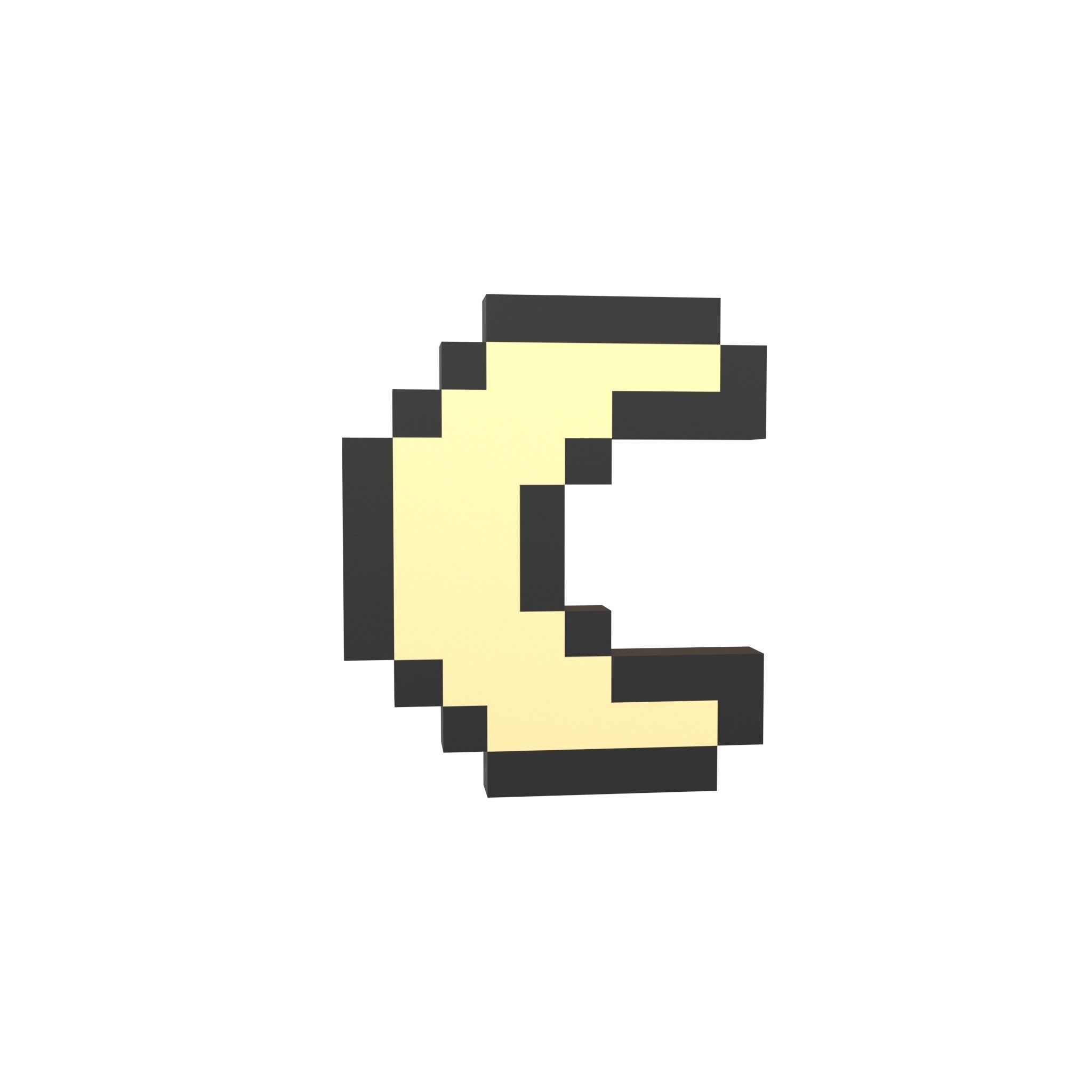 3D model Pixel Moon v1 002 VR / AR / low-poly | CGTrader