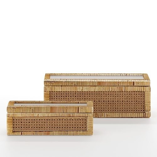 Rattan Box with Glass 3D model | CGTrader