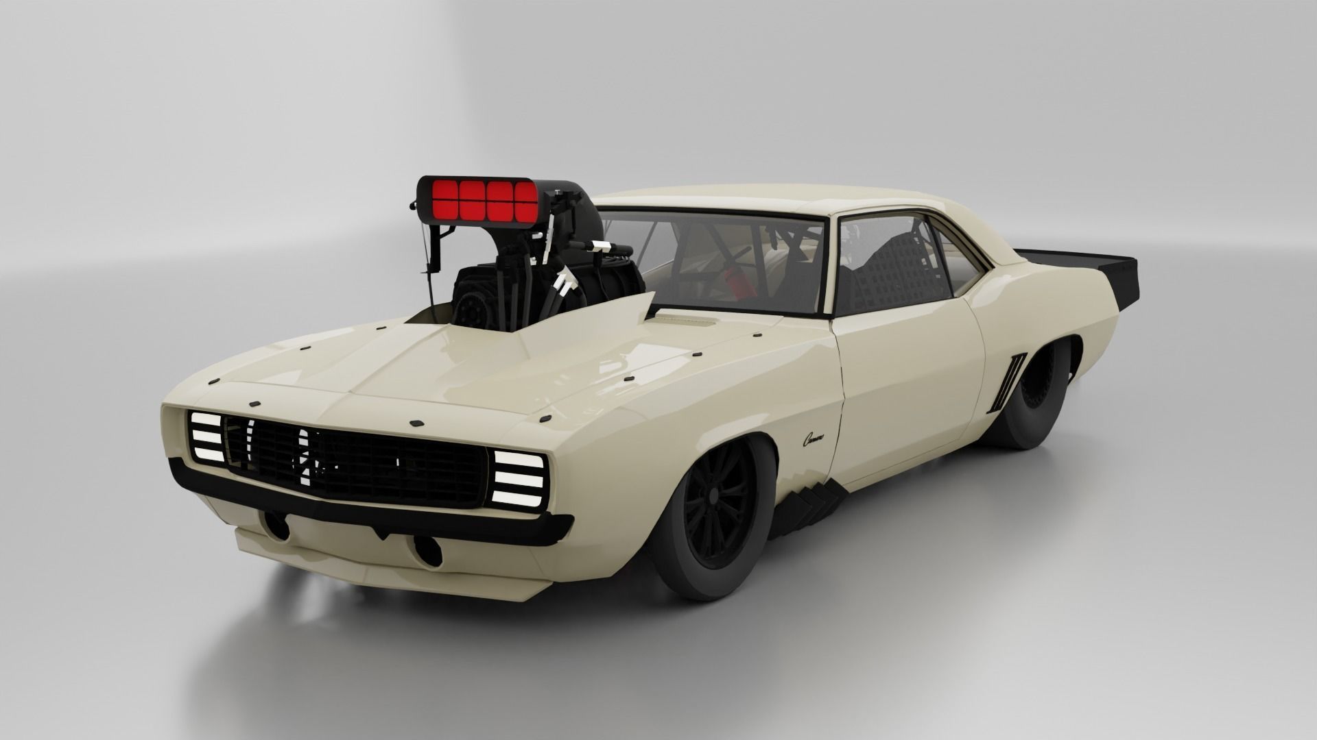 3D model Camaro SS 1969 Drag Racing Car VR / AR / low-poly | CGTrader