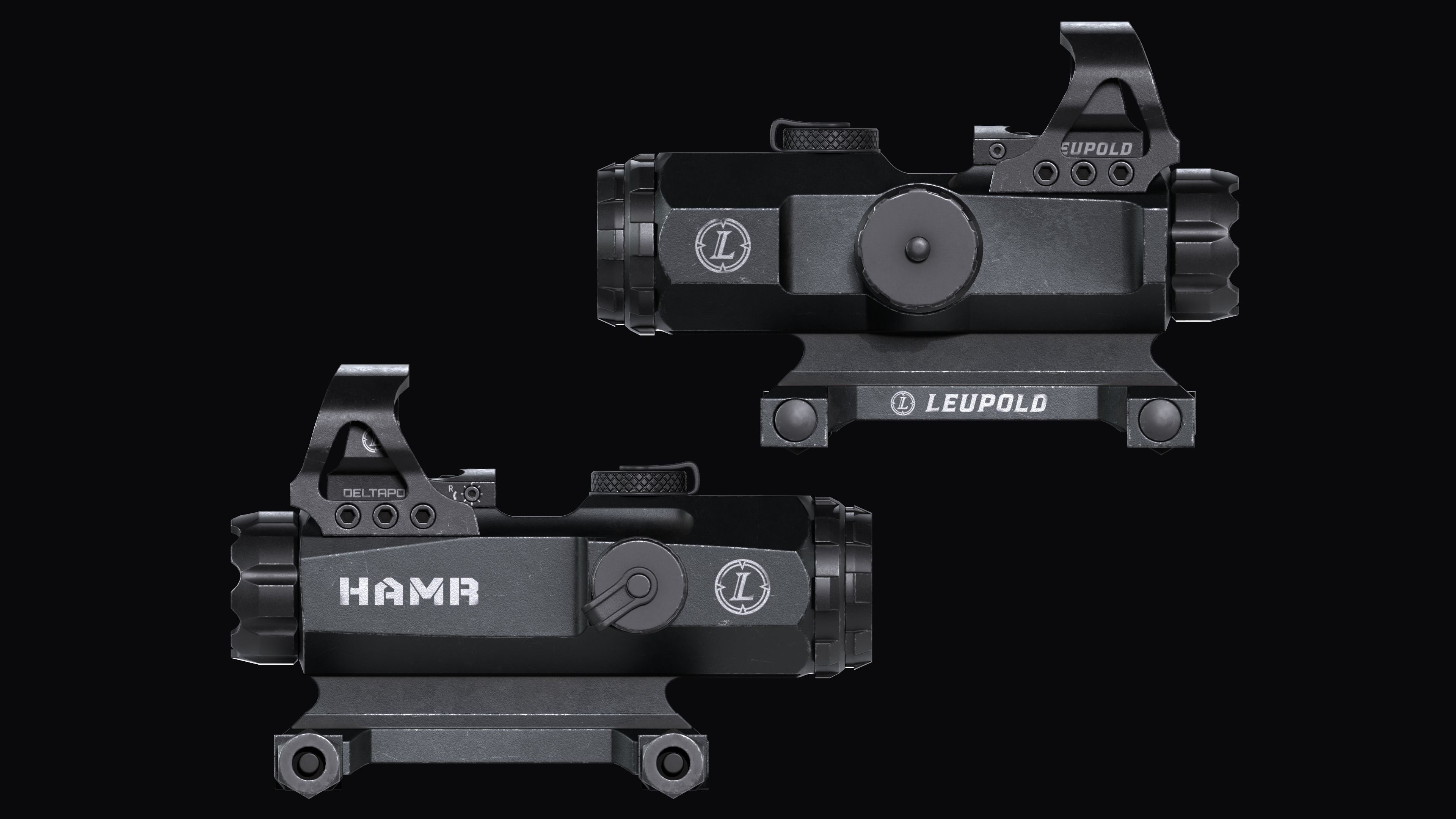 3D model Leupold Mark 4 HAMR Scope with DeltaPoint Red Dot Sight VR / AR / low-poly | CGTrader