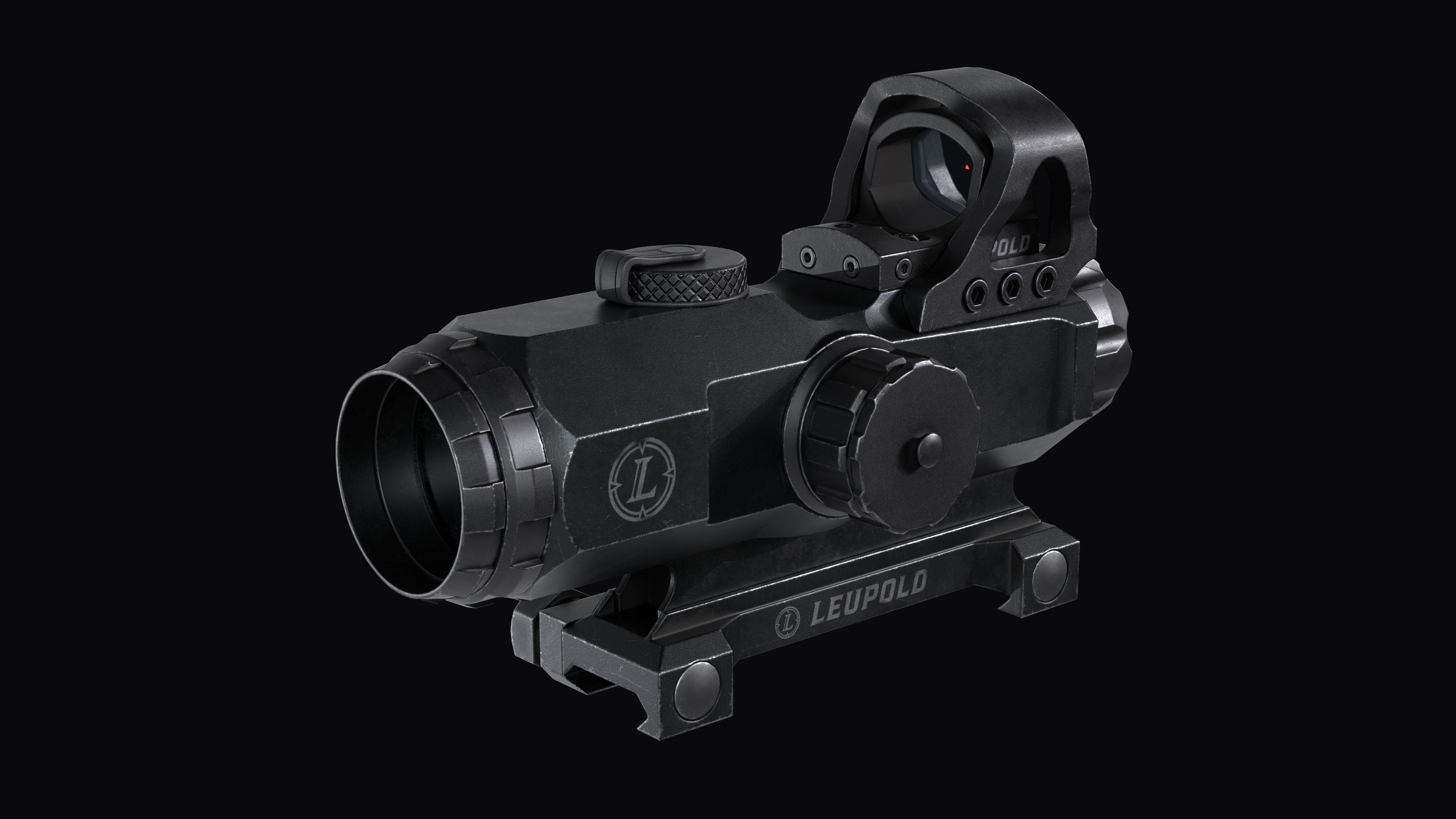 3D model Leupold Mark 4 HAMR Scope with DeltaPoint Red Dot Sight VR ...