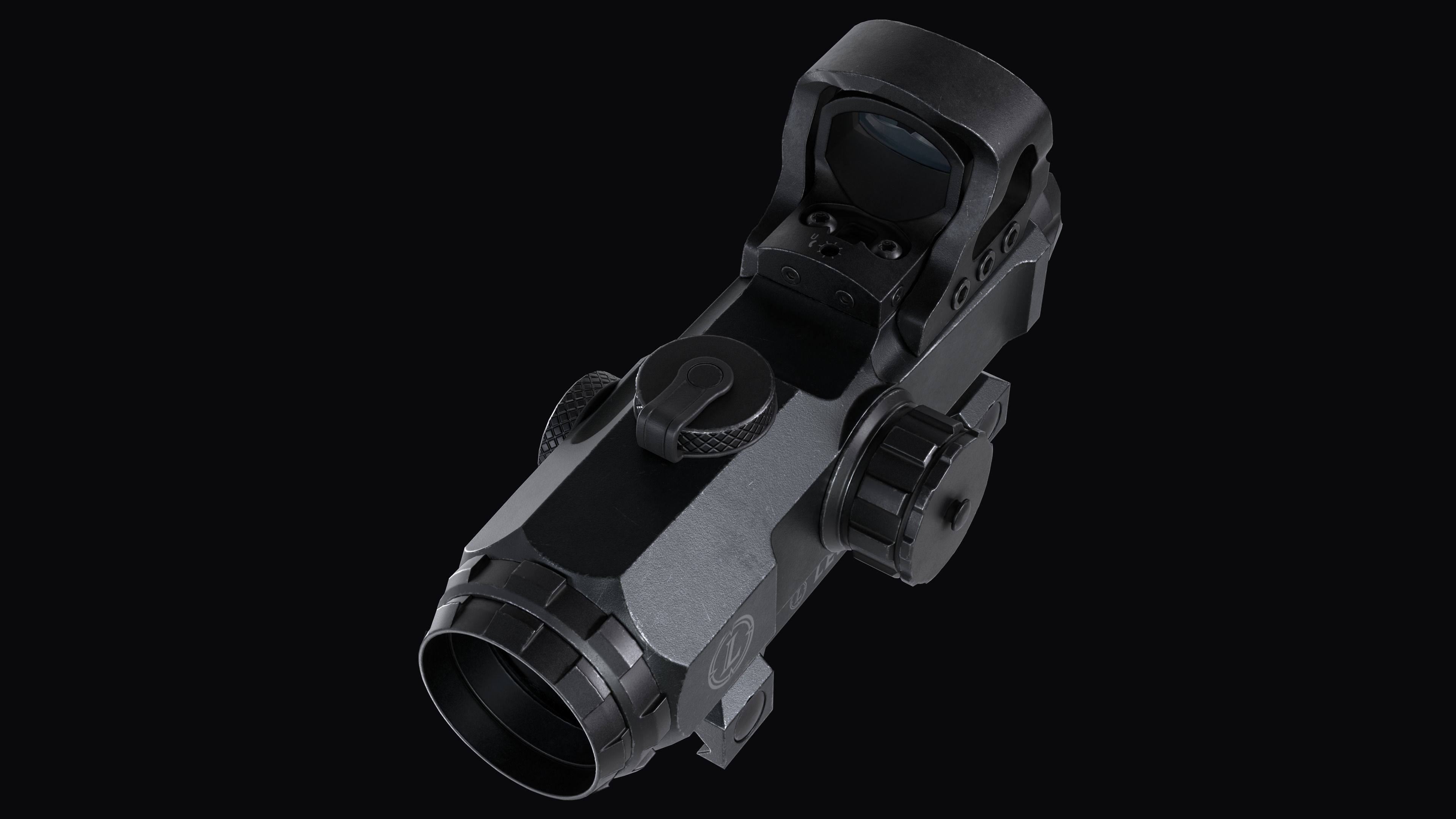 3D model Leupold Mark 4 HAMR Scope with DeltaPoint Red Dot Sight VR ...