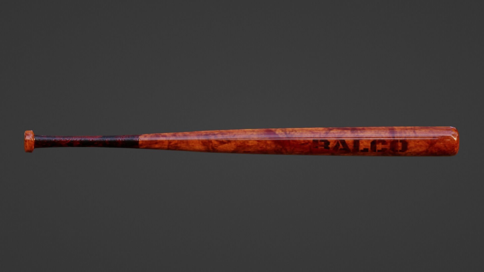 3D model POST APOCALYPTIC MELEE WEAPON BASEBALL BAT BLOOD STAINED VR ...