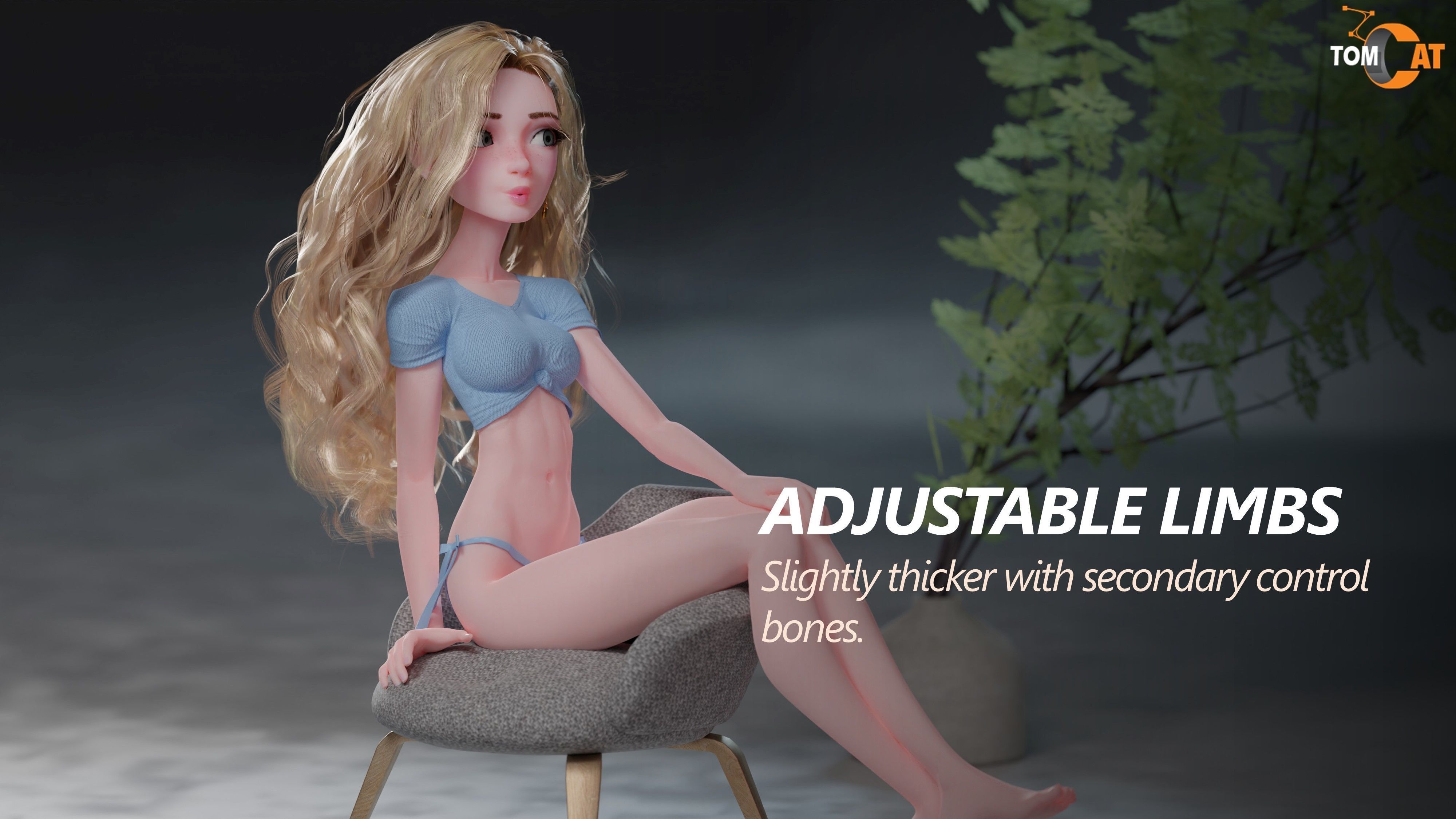 3D model Sara Rigged Woman for Blender VR / AR / low-poly | CGTrader