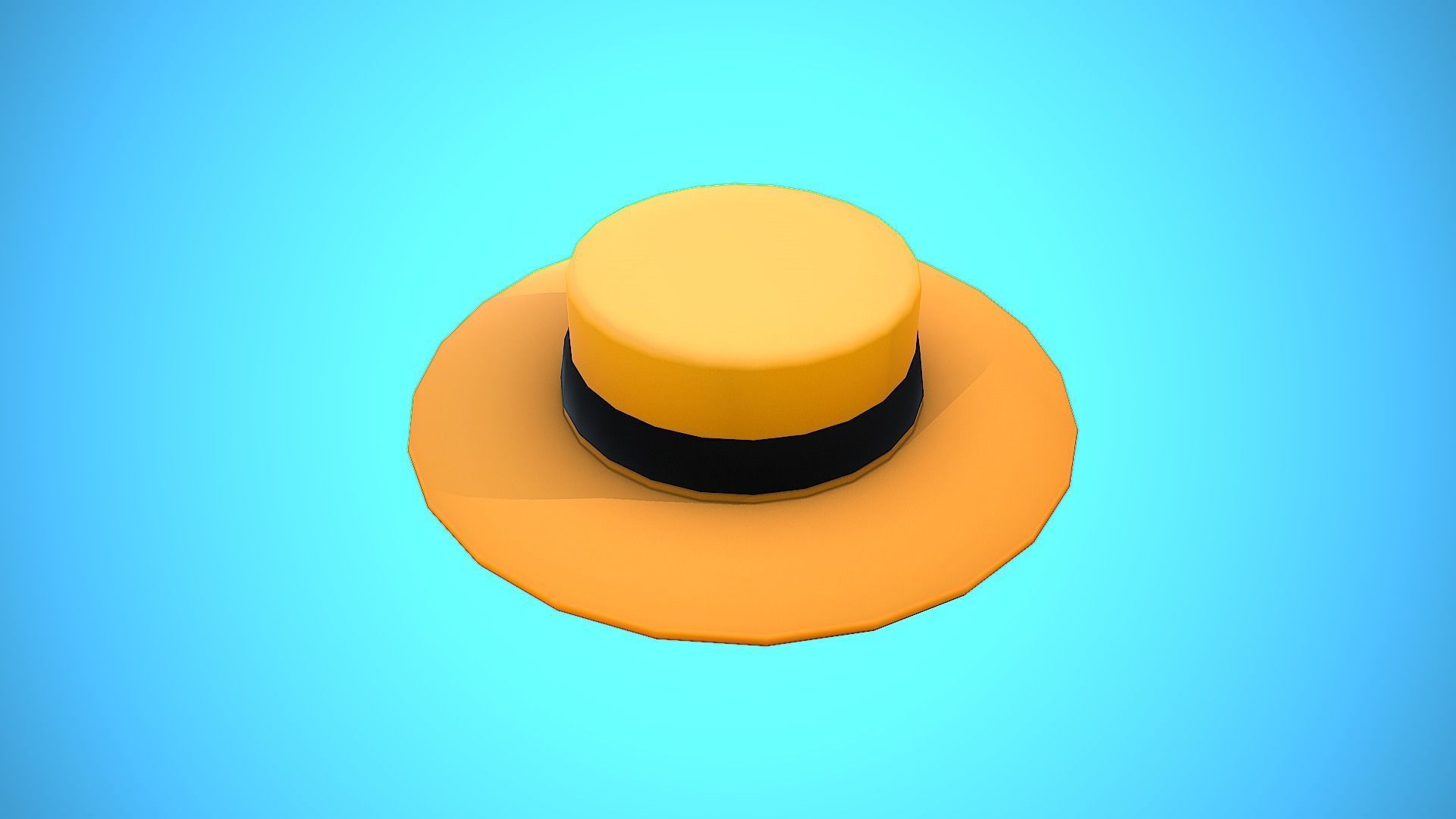 3D model STRAW BOATER HAT CARTOON STYLIZED VR / AR / low-poly | CGTrader
