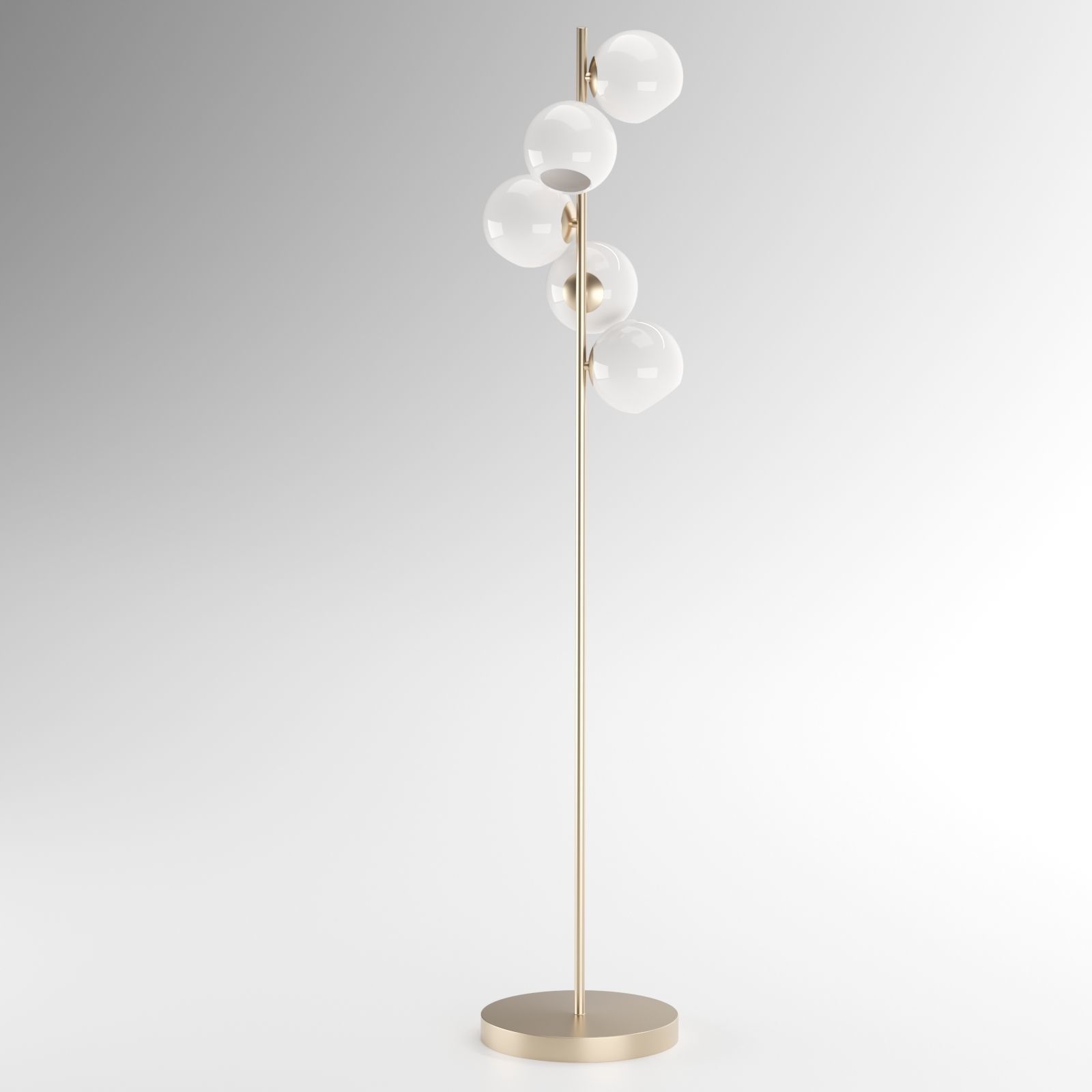 Staggered Glass 5-Light Floor Lamp 3D model | CGTrader