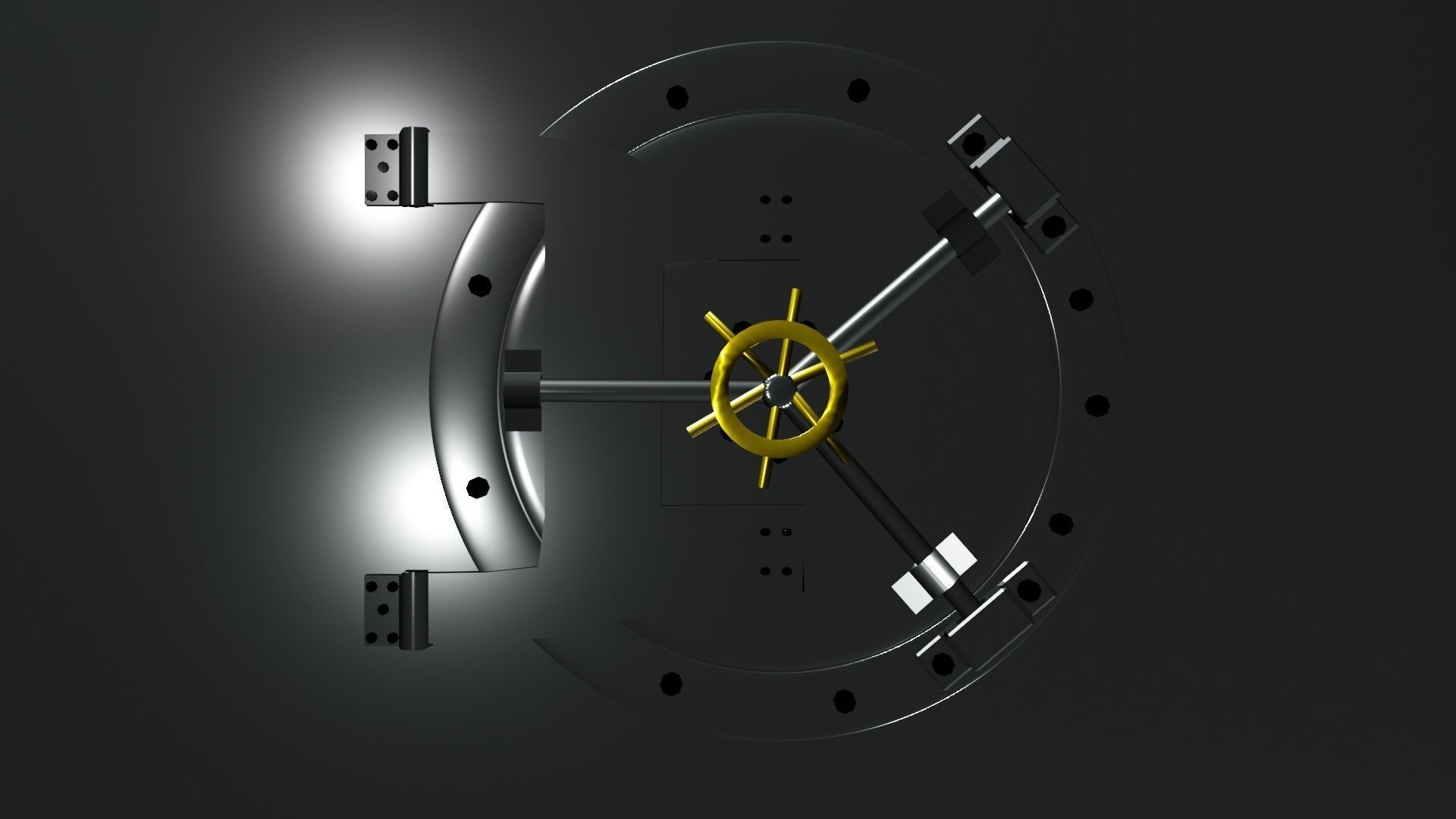 vault opening animation 3D model | CGTrader