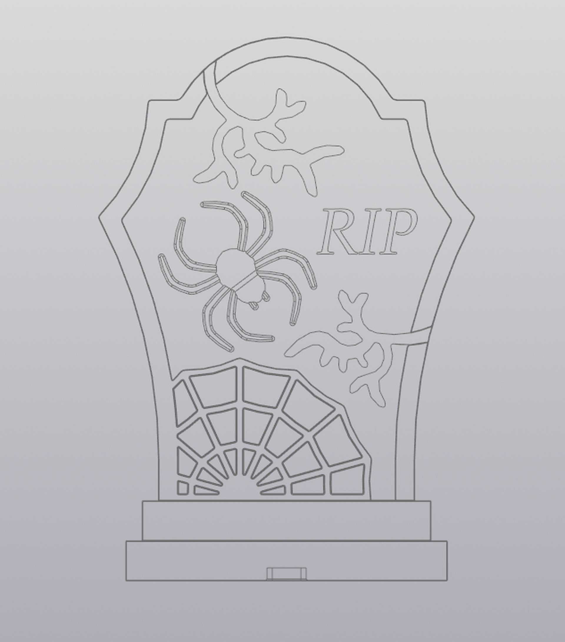 Cracked gravestone Planter Decoration 3D model 3D printable | CGTrader