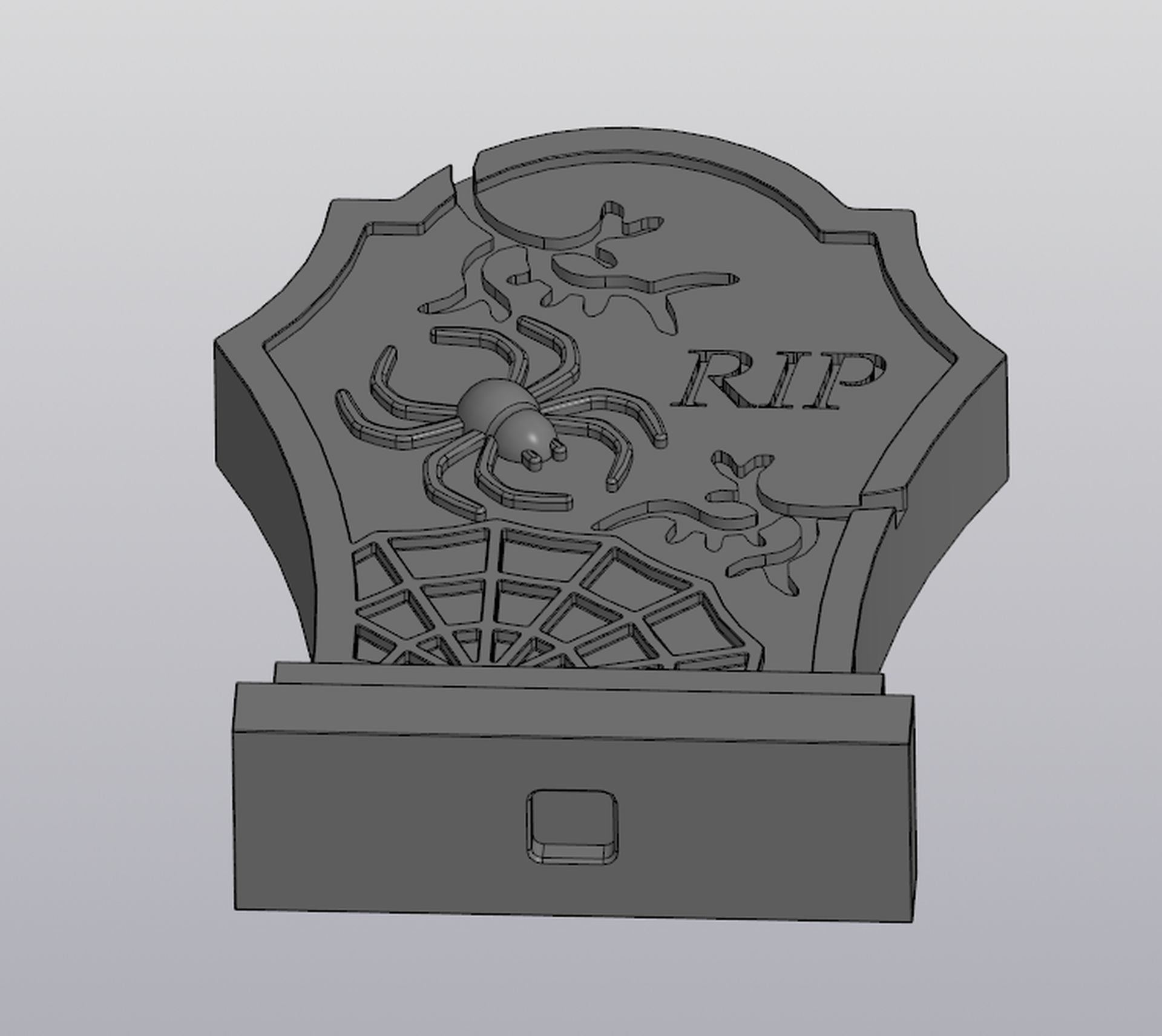 Cracked gravestone Planter Decoration 3D model 3D printable | CGTrader