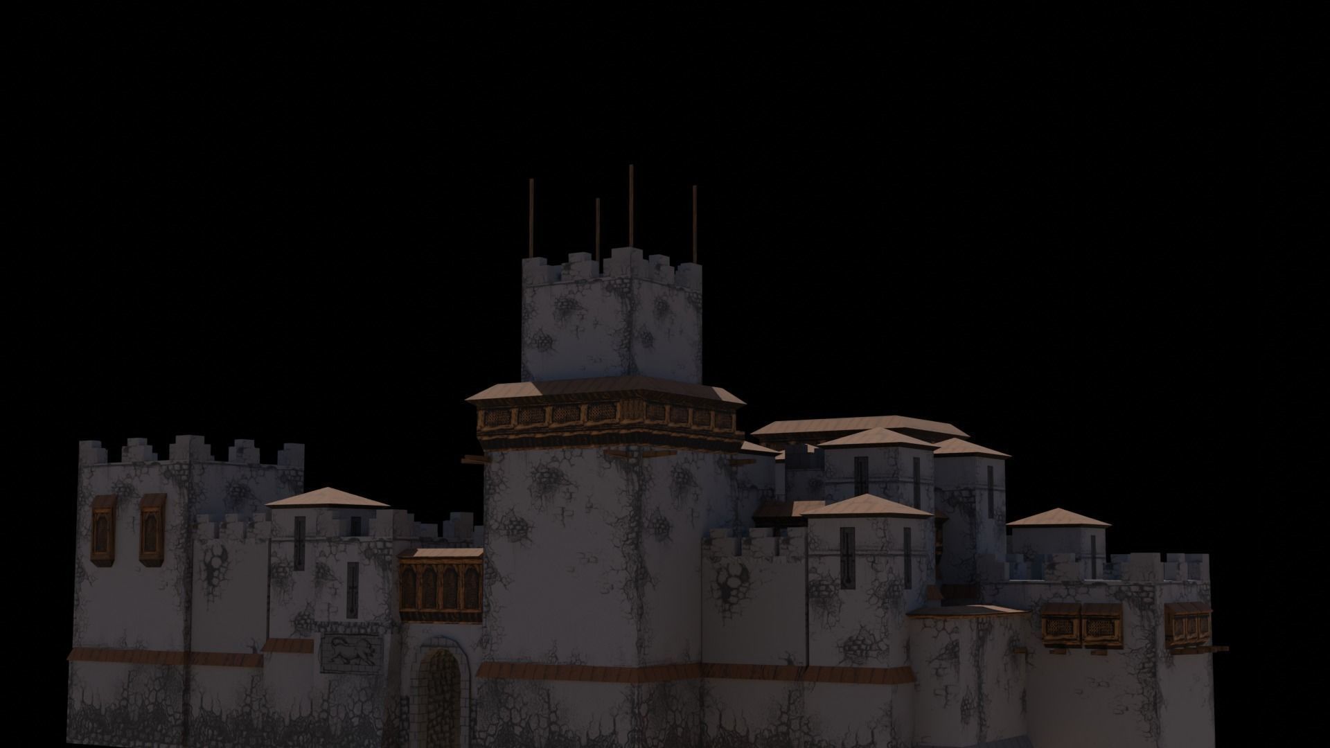 3D model Fortress castle VR / AR / low-poly | CGTrader