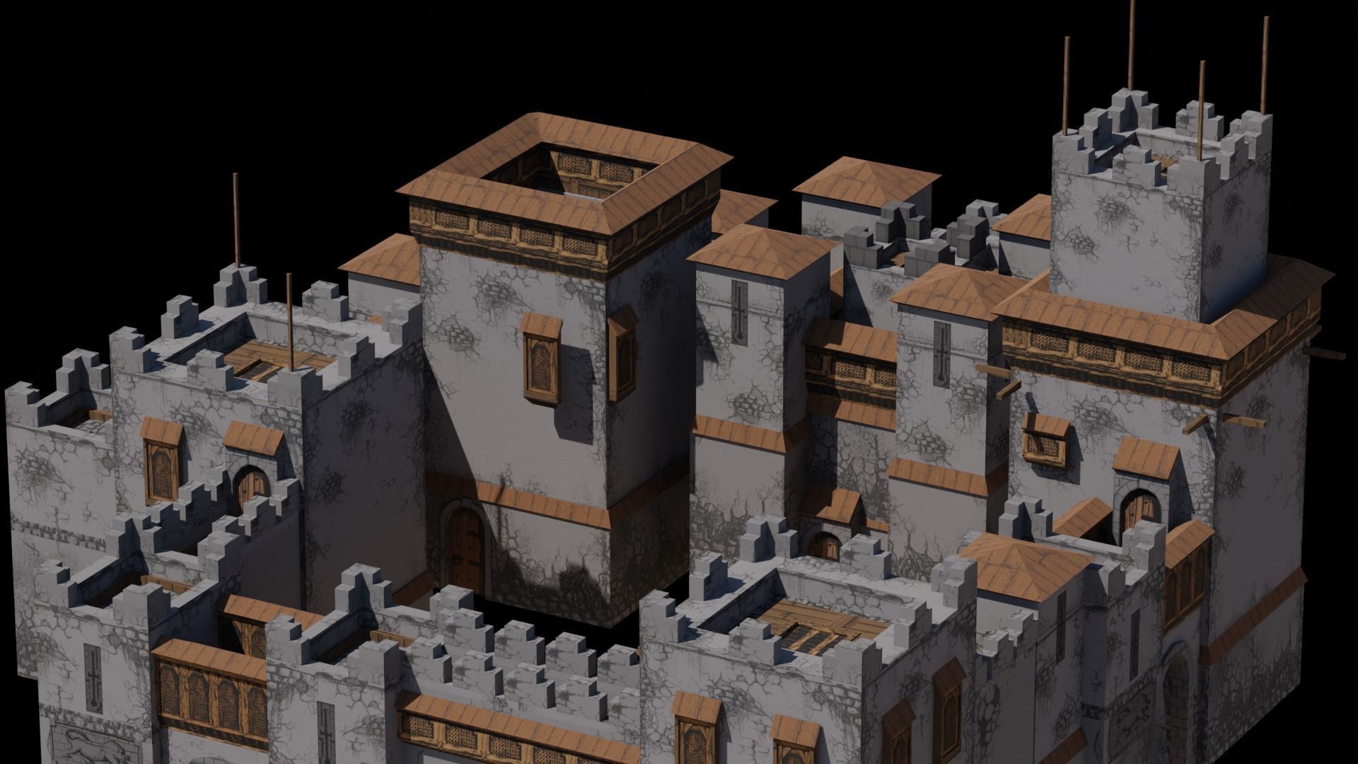 3D model Fortress castle VR / AR / low-poly | CGTrader