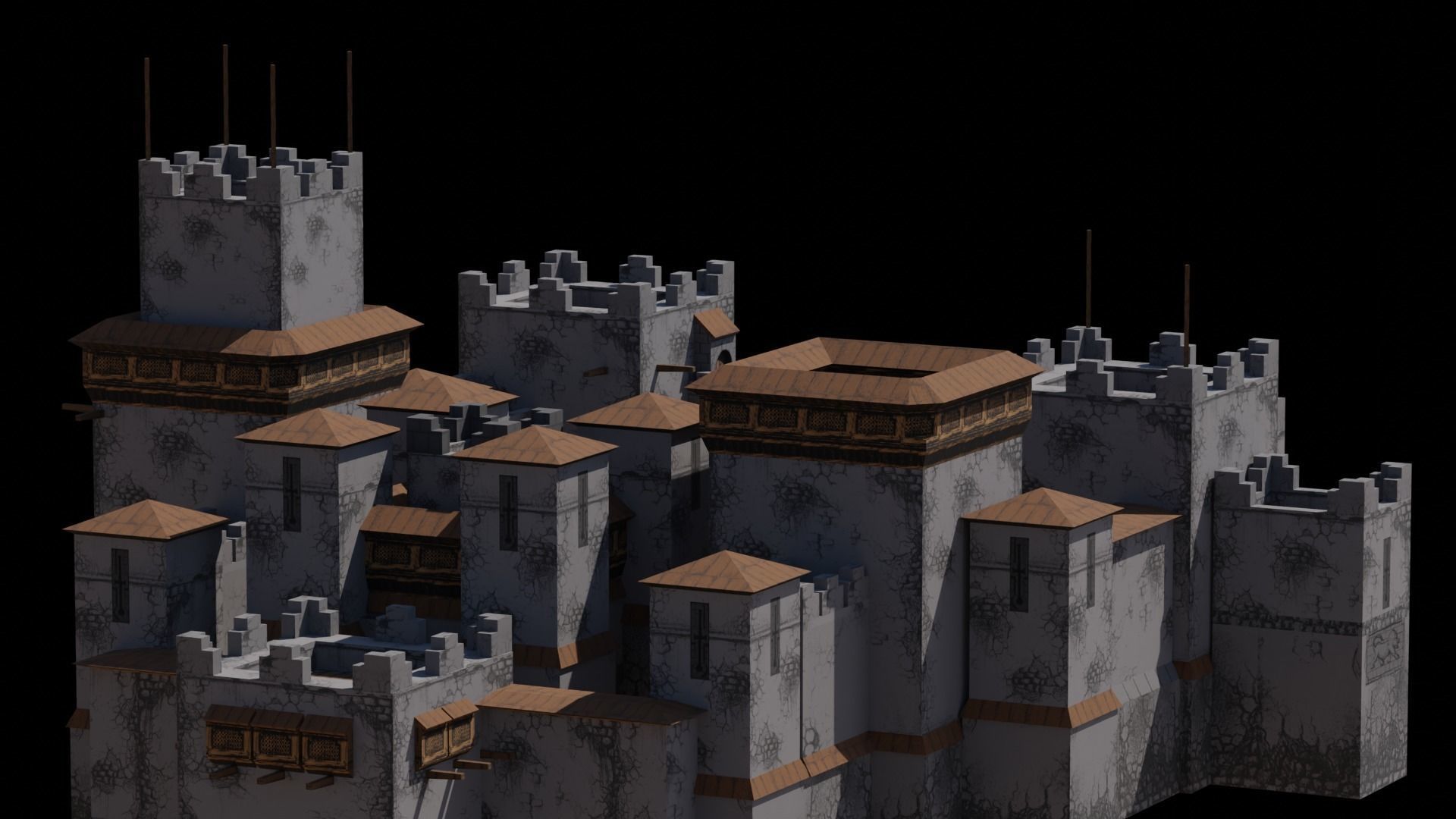 3D model Fortress castle VR / AR / low-poly | CGTrader