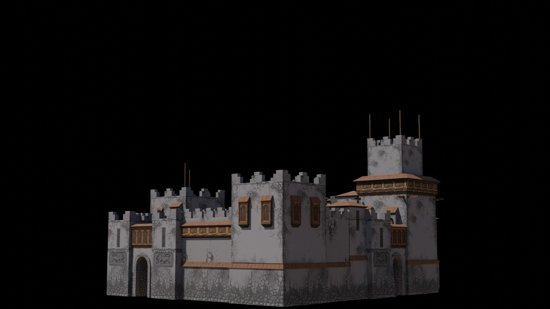 3D model Fortress castle VR / AR / low-poly | CGTrader