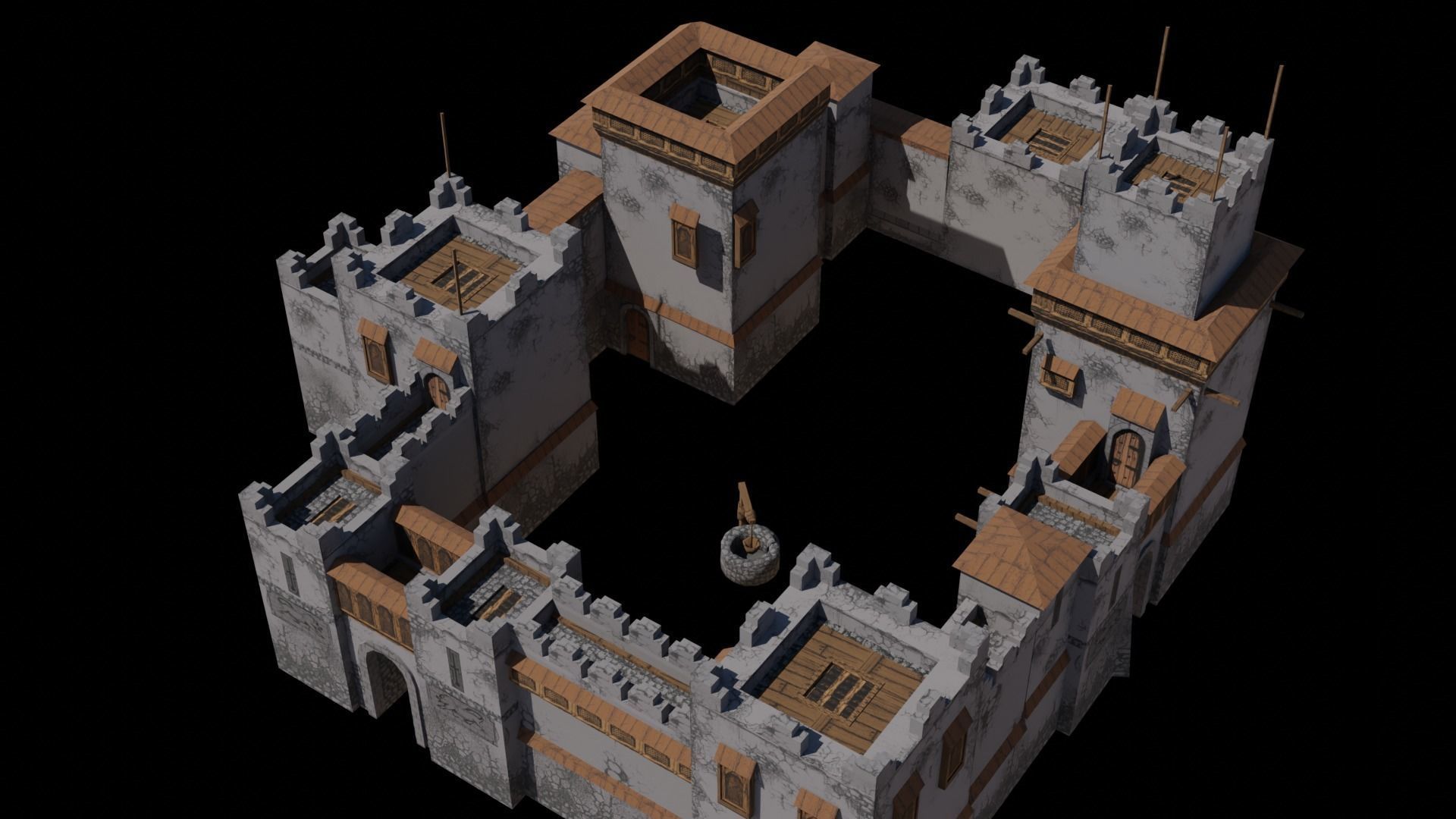 3D model Fortress castle VR / AR / low-poly | CGTrader