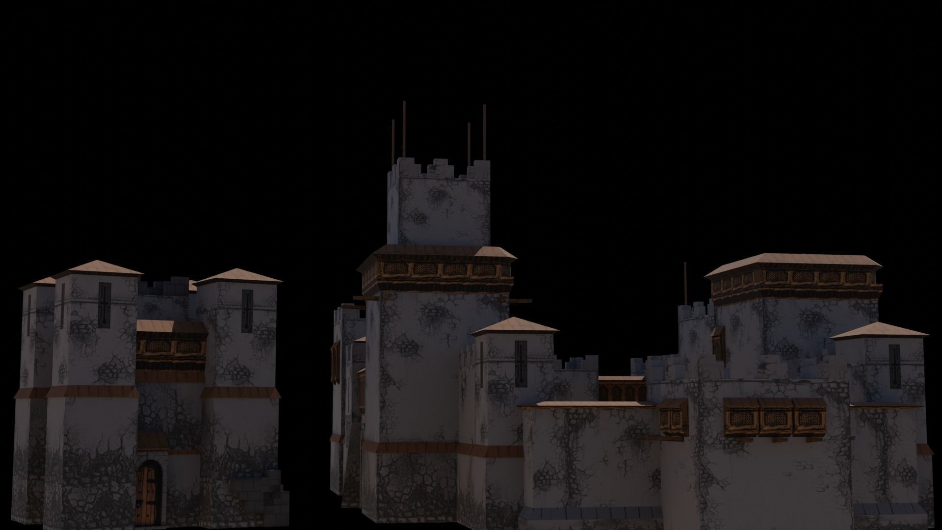 3D model Fortress castle VR / AR / low-poly | CGTrader