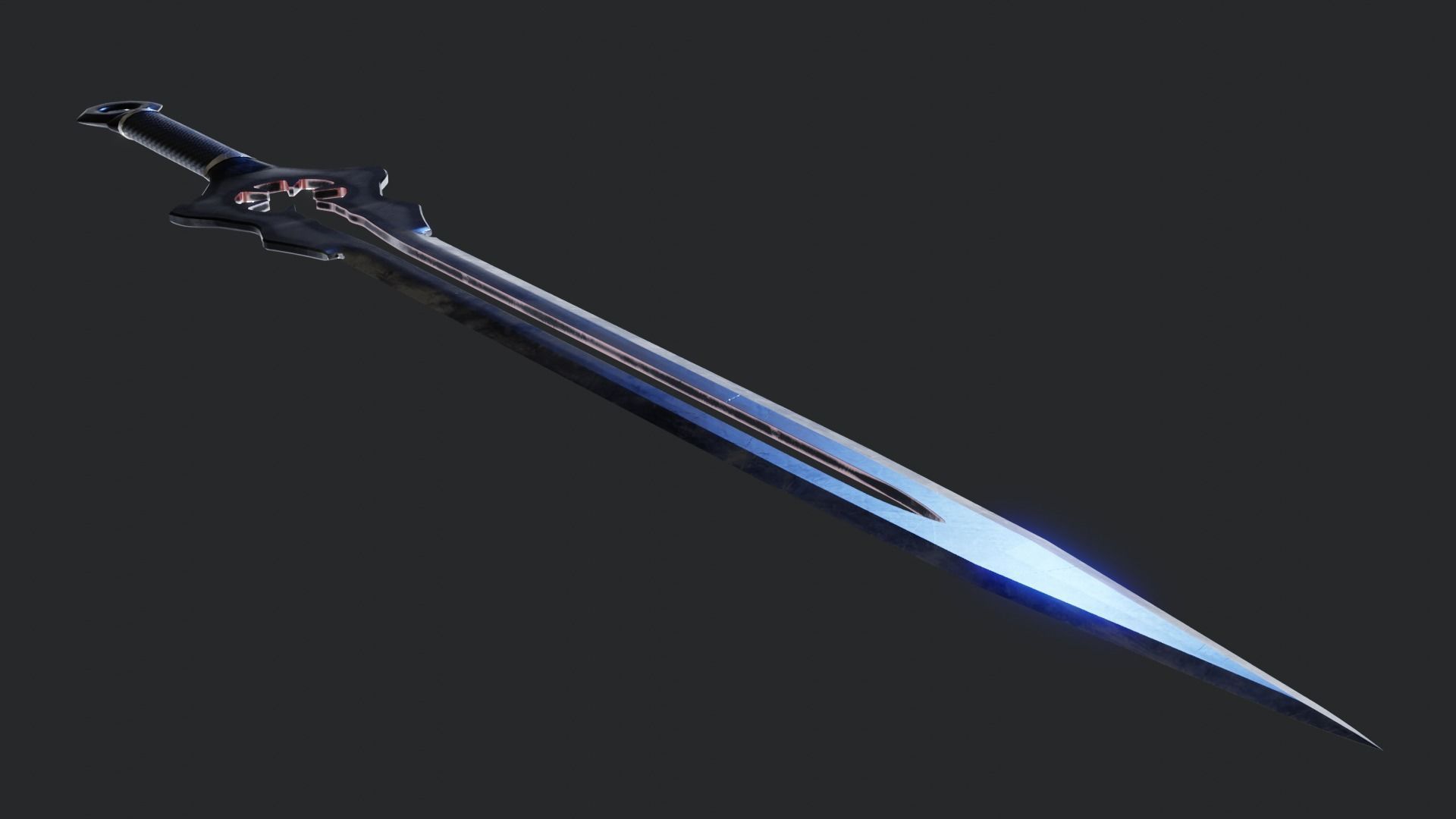 Black Fantasy Sword free VR / AR / low-poly 3D model | CGTrader