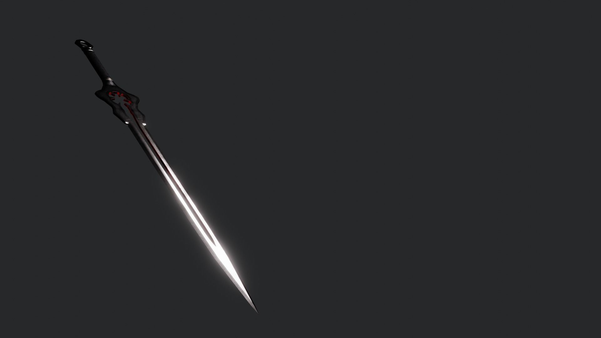 Black Fantasy Sword free VR / AR / low-poly 3D model | CGTrader