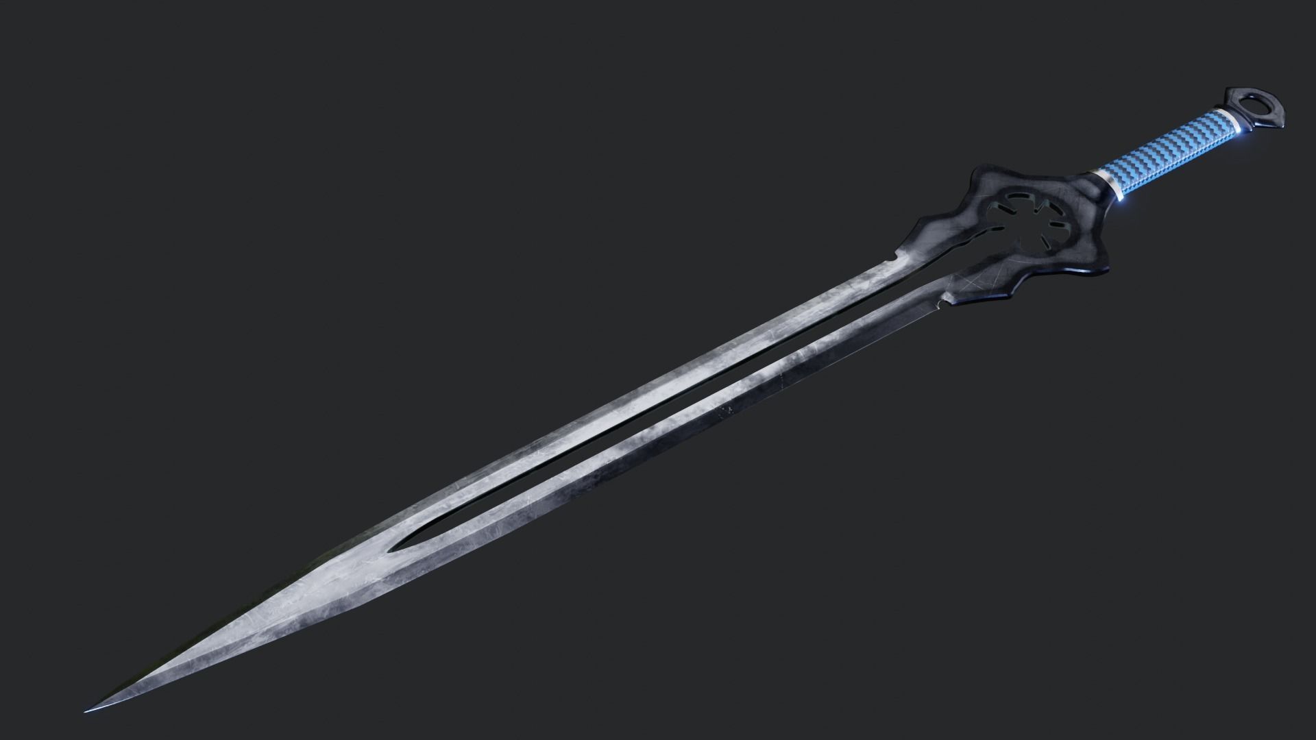 Black Fantasy Sword free VR / AR / low-poly 3D model | CGTrader
