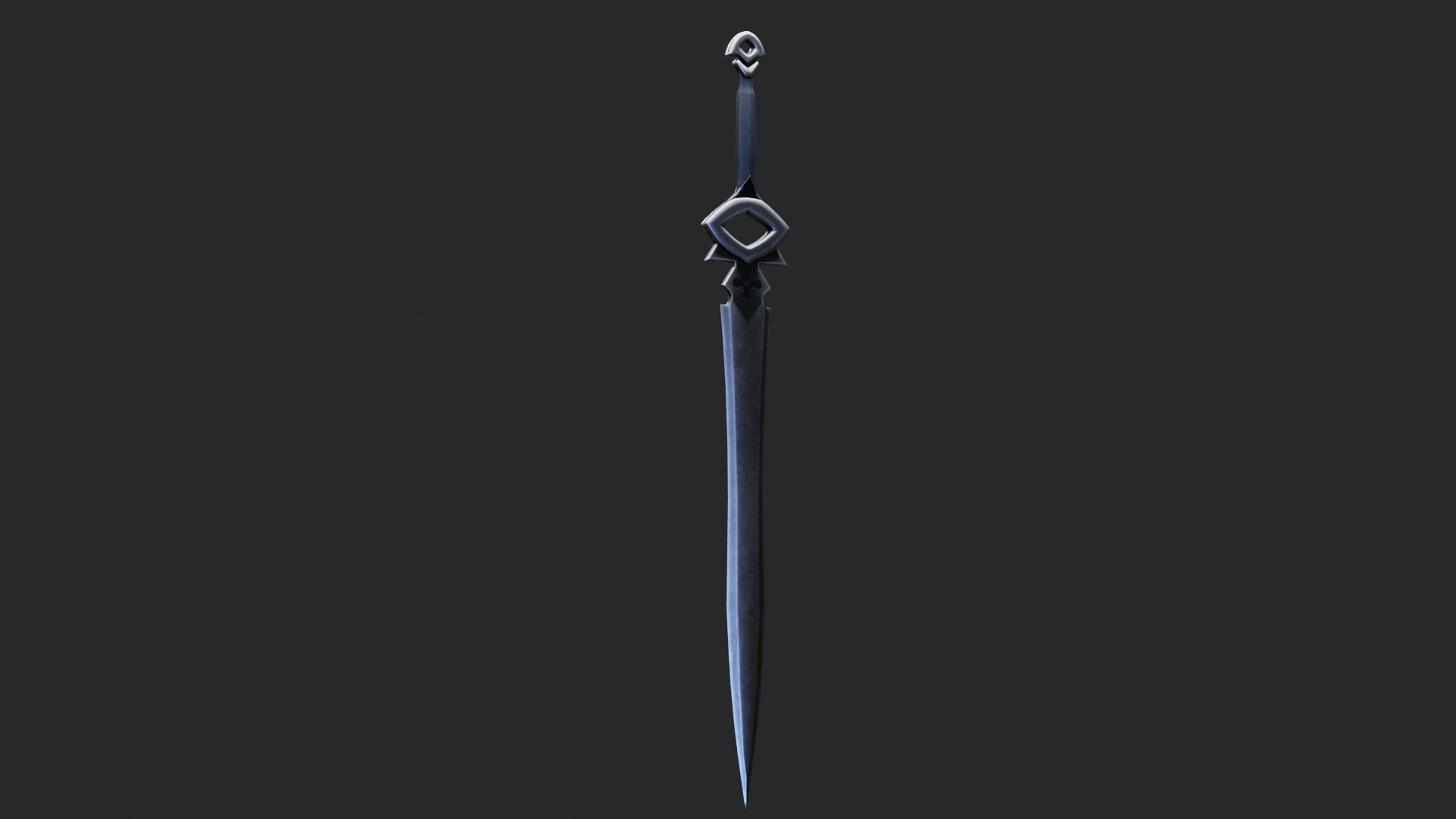 Blue Fantasy Sword free VR / AR / low-poly 3D model | CGTrader