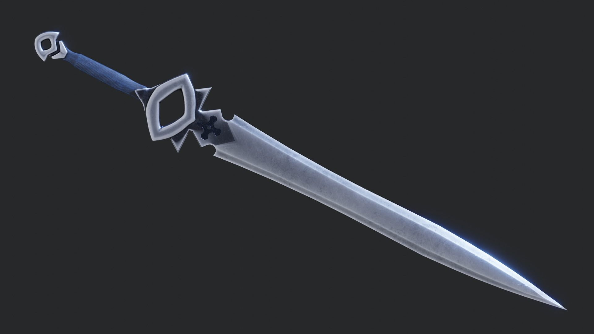 Blue Fantasy Sword free VR / AR / low-poly 3D model | CGTrader