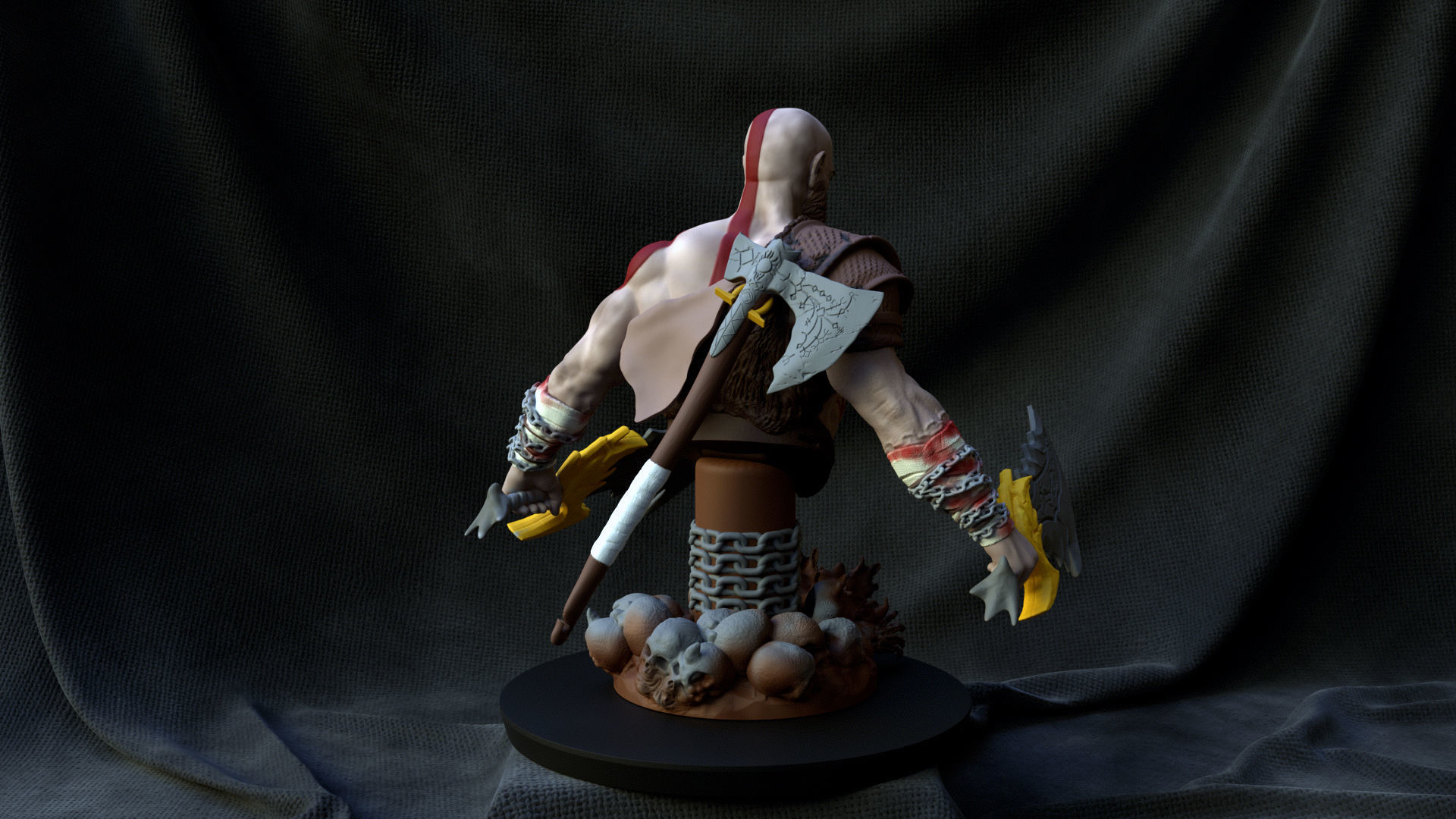 Kratos Bust from God of War Ragnarok 3D model 3D printable | CGTrader