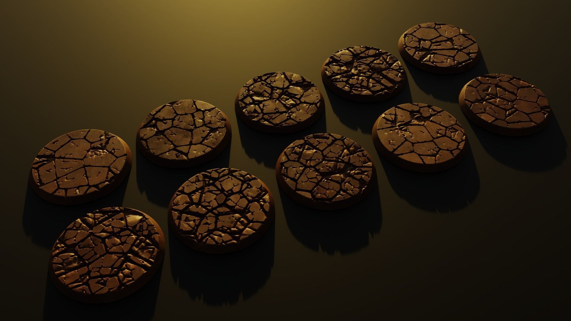Cracked Pavement miniature bases 3D model 3D printable | CGTrader
