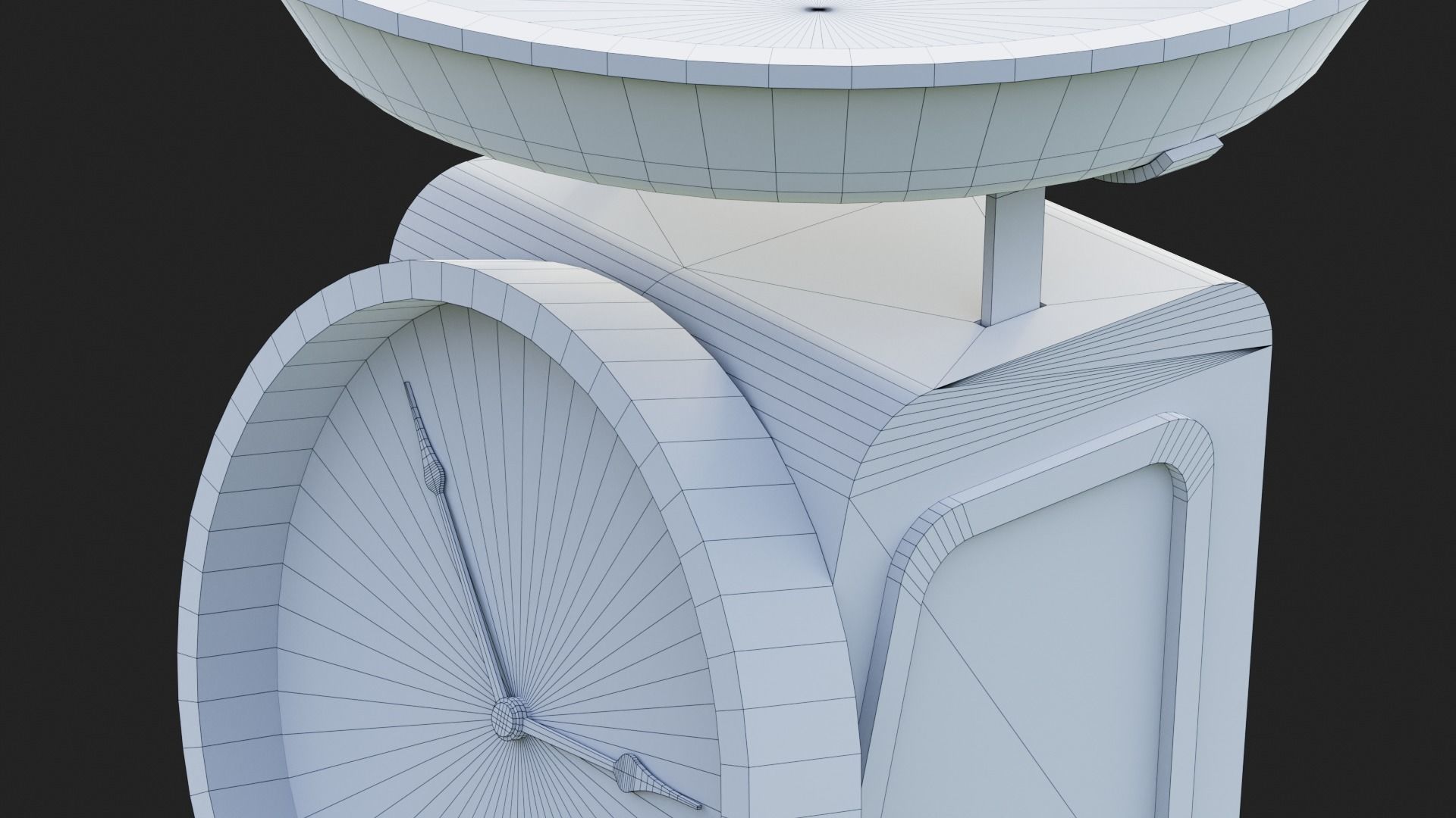 3D model Vintage look scale clock PBR game ready VR / AR / low-poly ...