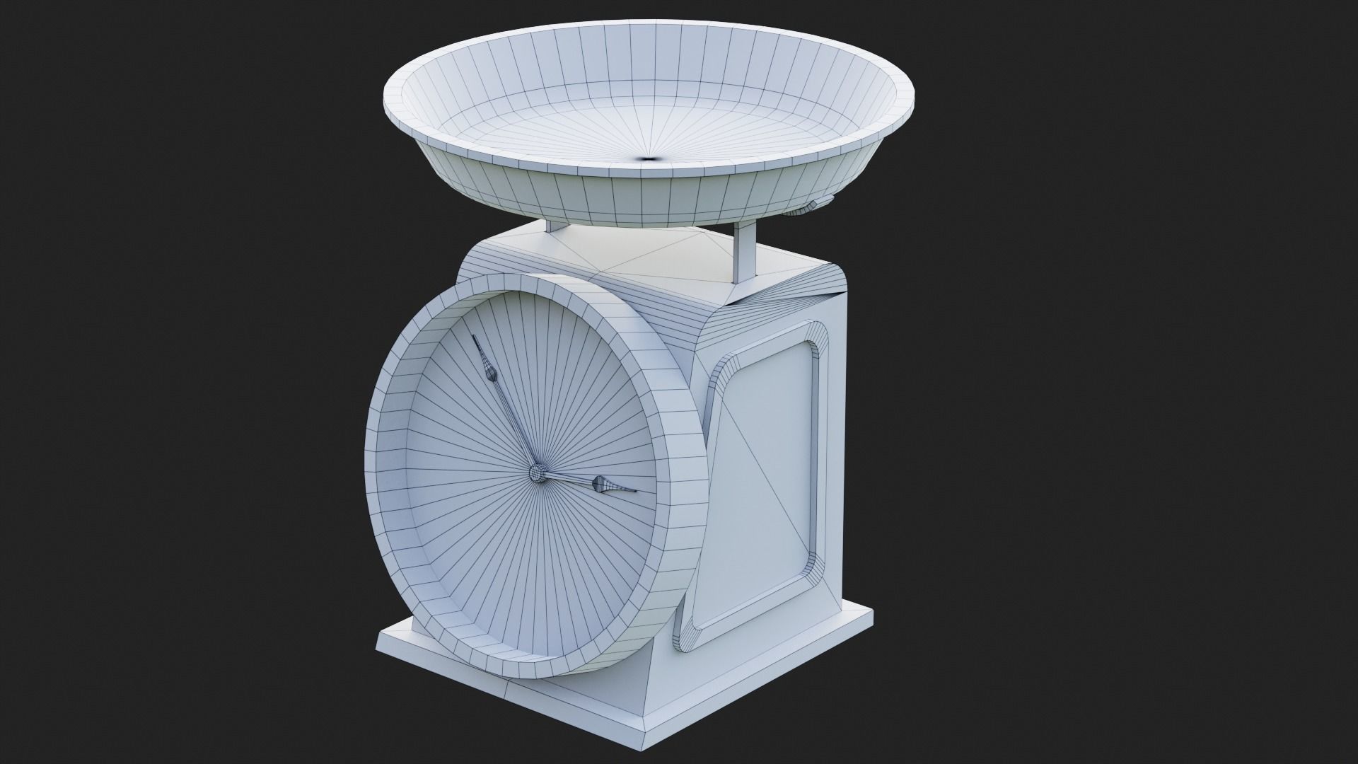 3D model Vintage look scale clock PBR game ready VR / AR / low-poly ...