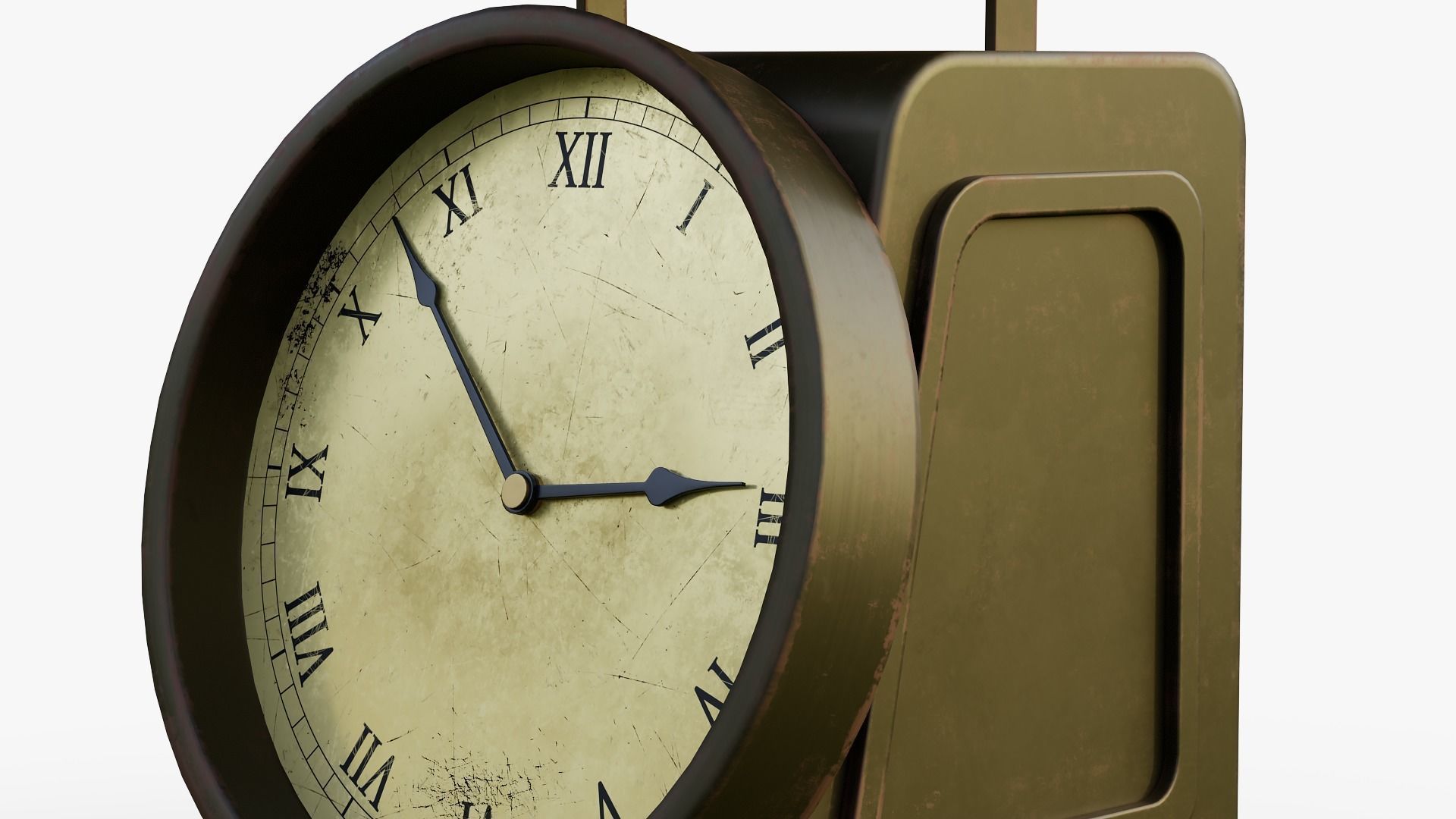 3D model Vintage look scale clock PBR game ready VR / AR / low-poly ...