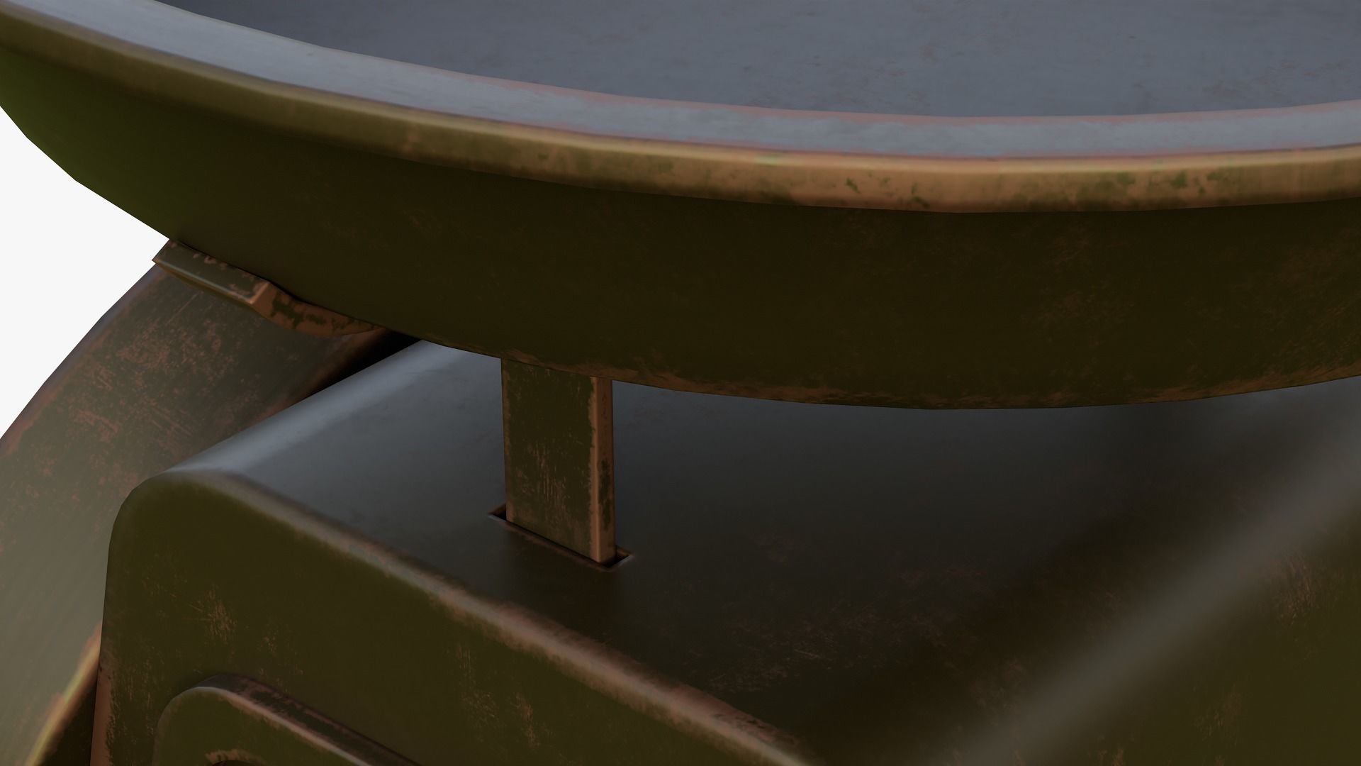 3D model Vintage look scale clock PBR game ready VR / AR / low-poly ...