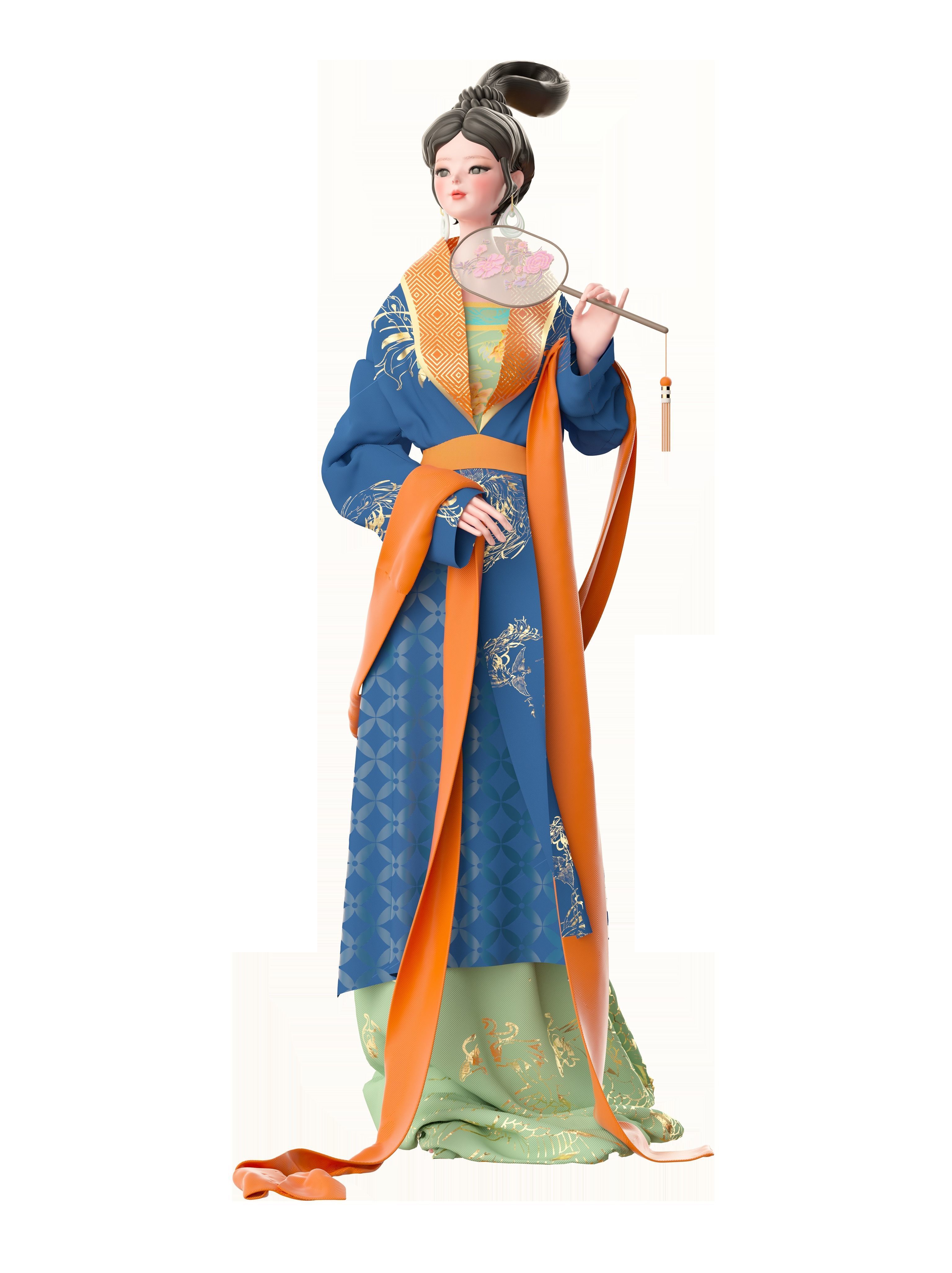 Ancient Beauty with Chinese Style 3D model | CGTrader