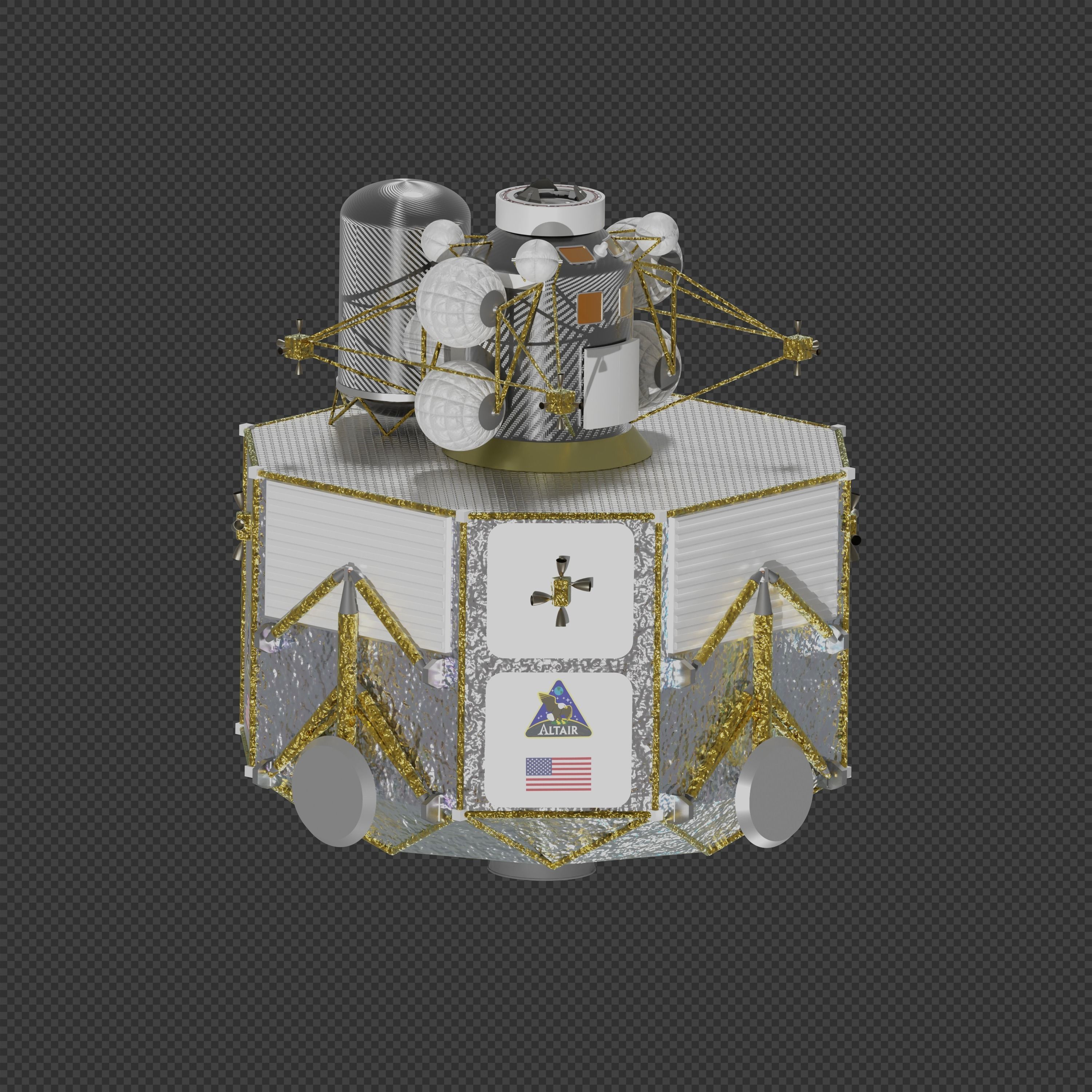 Nasa Altair Lunar Lander 3d Model Cgtrader