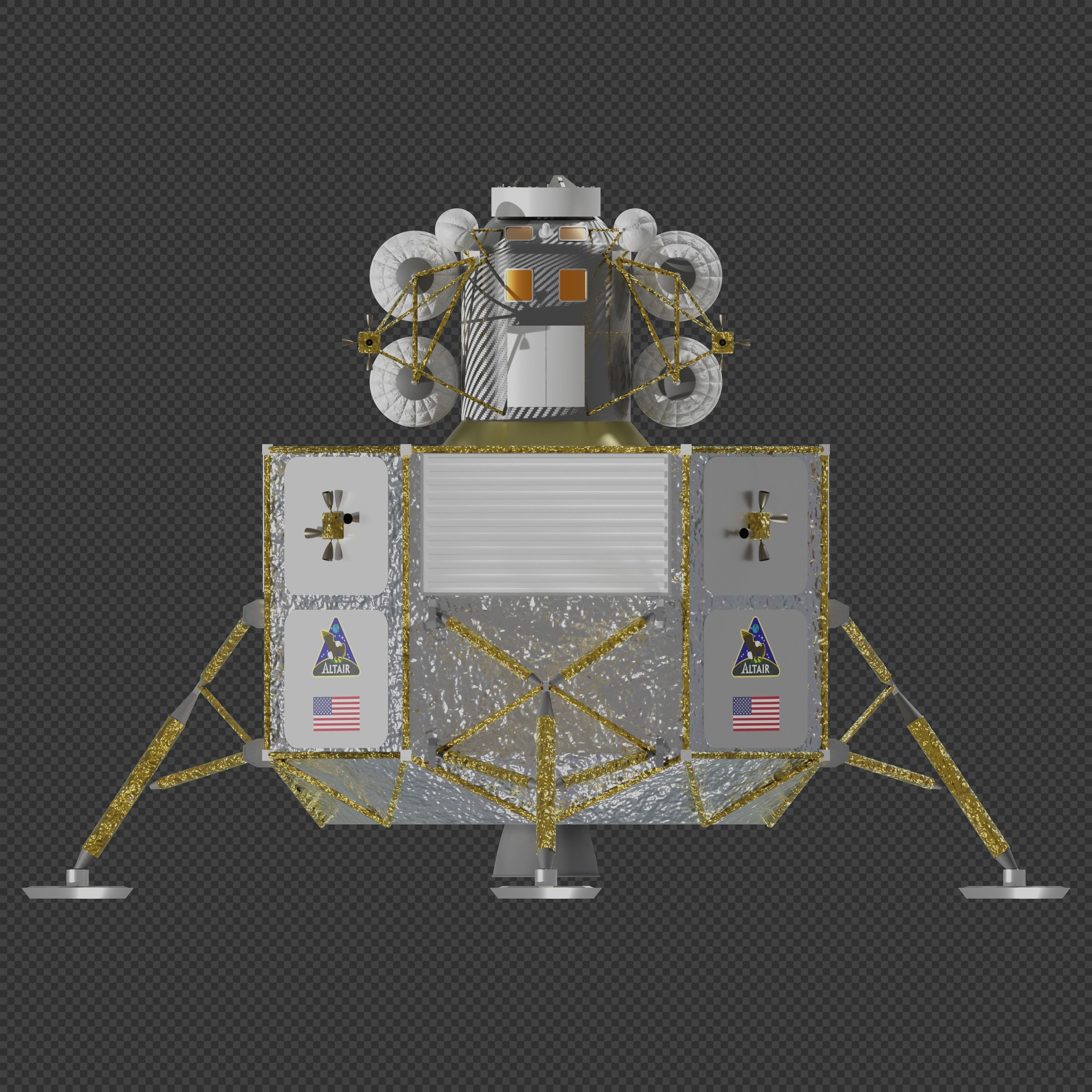 Nasa Altair Lunar Lander 3d Model Cgtrader