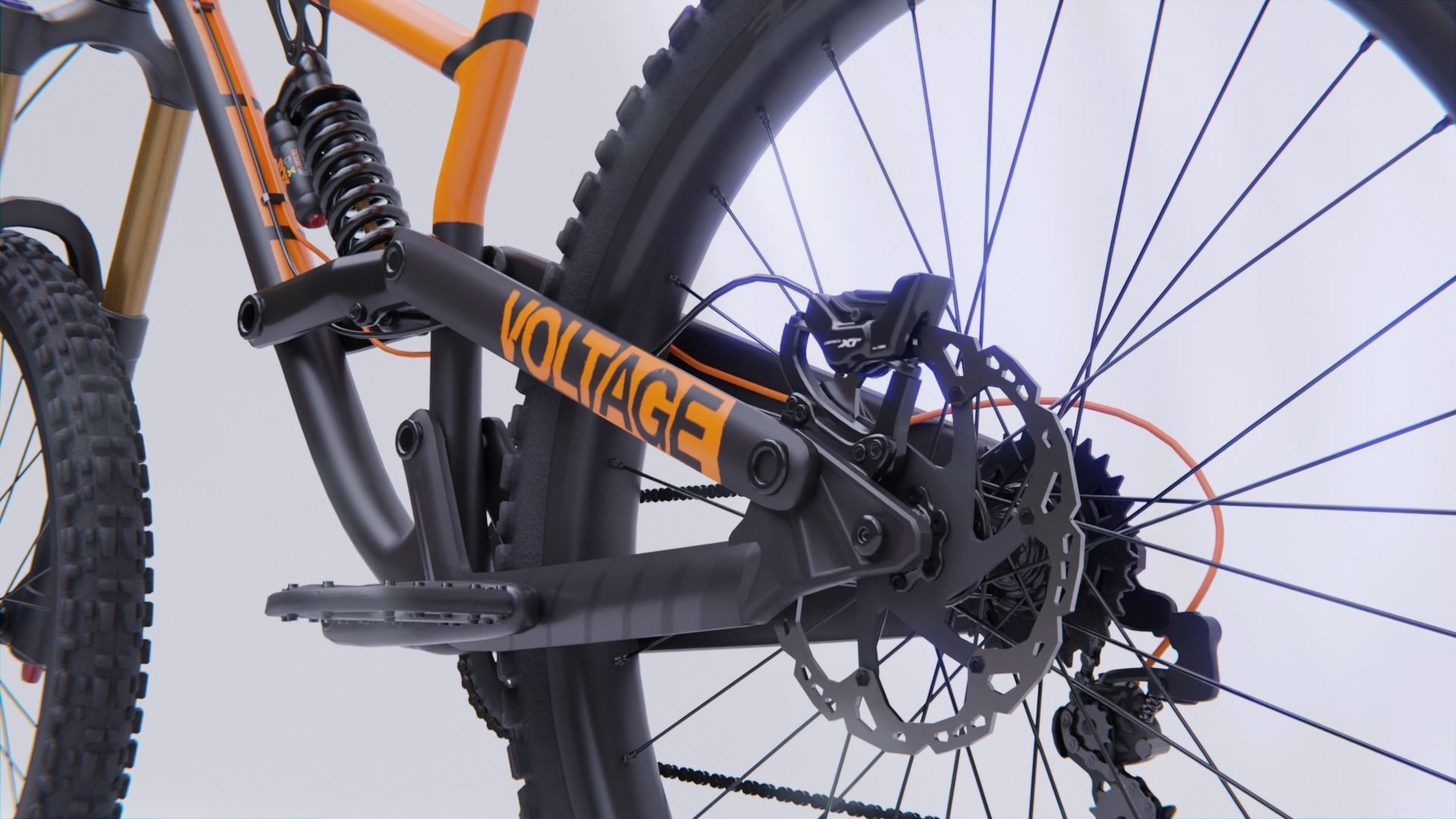 Realistic Mountain Bike Rigged Scott Voltage FR DH MTB bicycle free VR ...