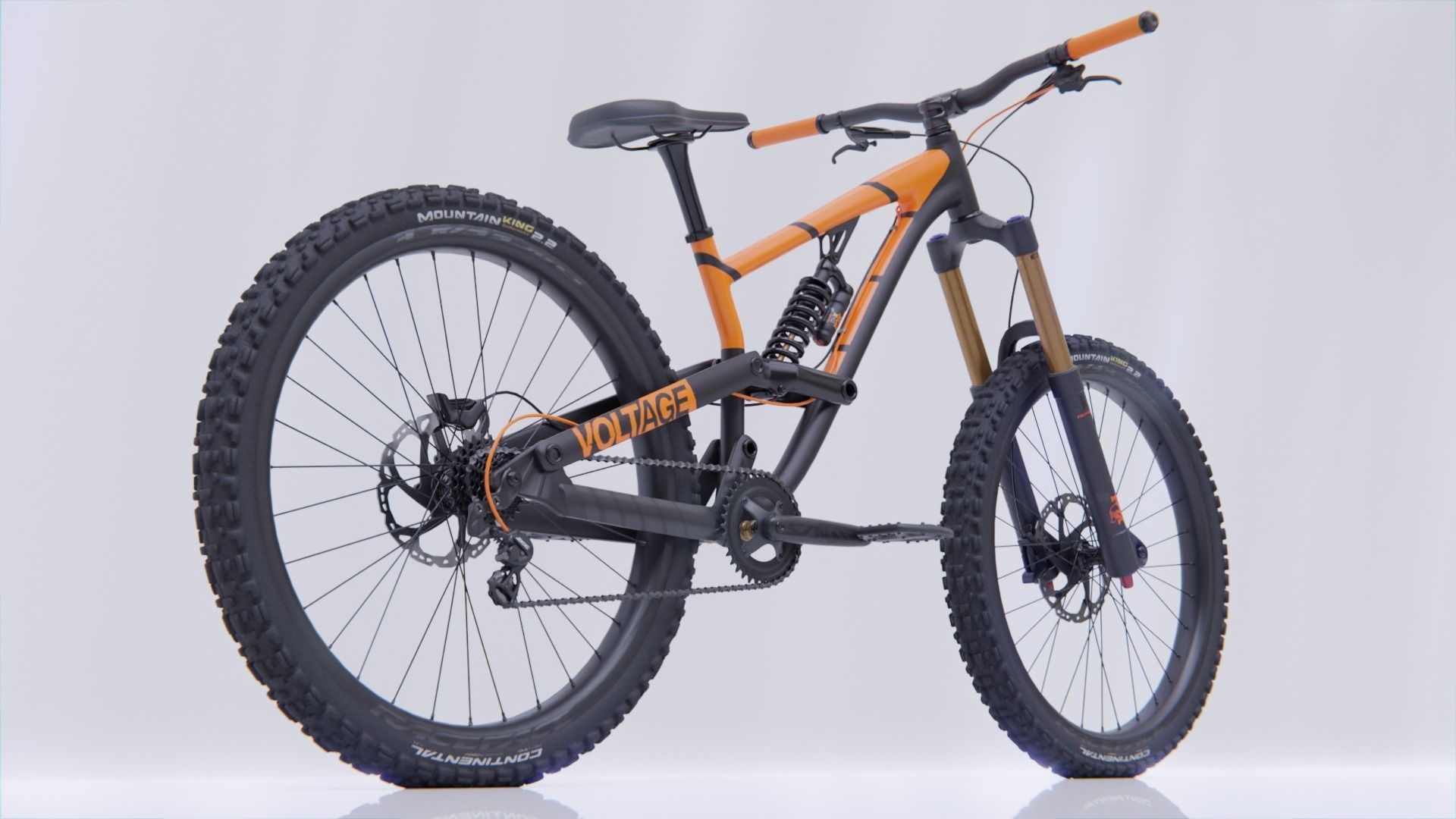 Realistic Mountain Bike Rigged Scott Voltage FR DH MTB bicycle free VR ...