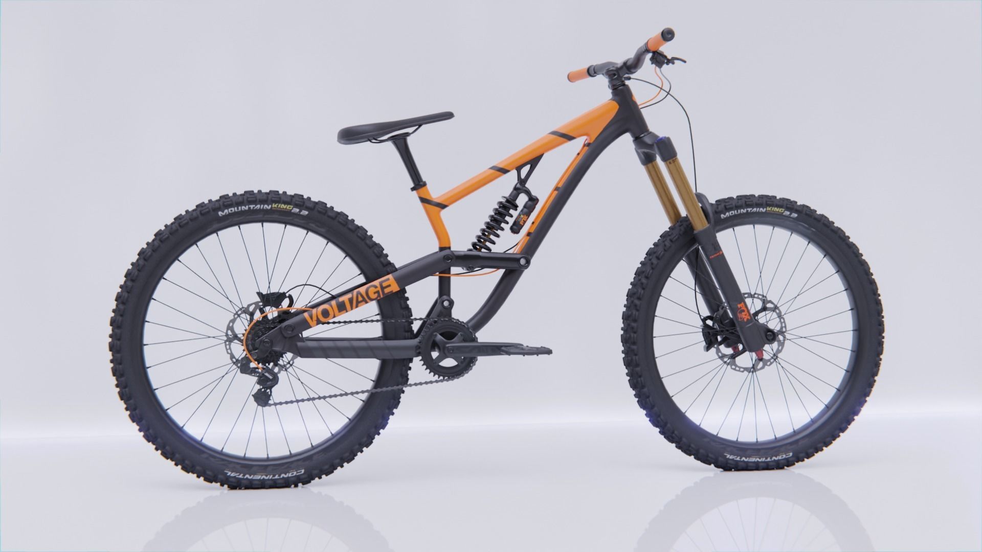 Realistic Mountain Bike Rigged Scott Voltage FR DH MTB bicycle free VR ...