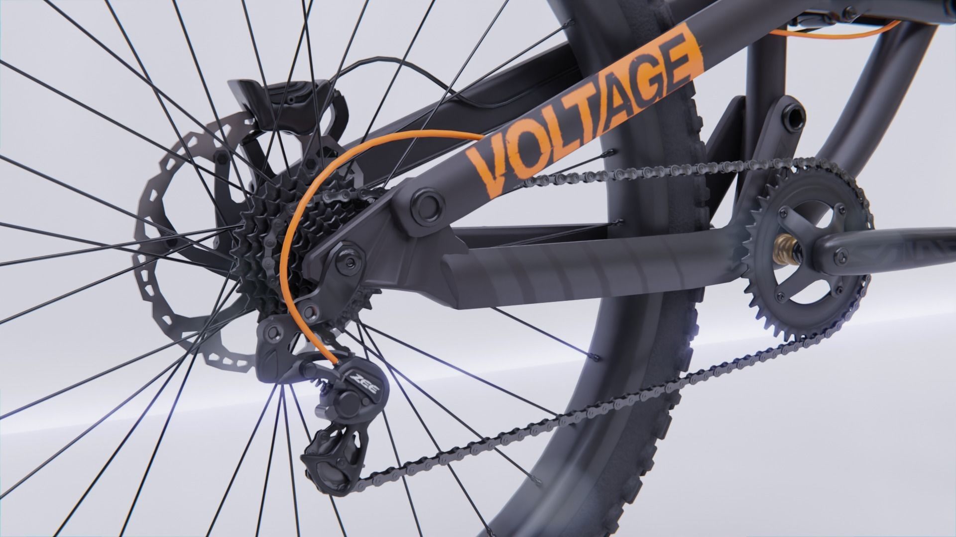 Realistic Mountain Bike Rigged Scott Voltage FR DH MTB bicycle free VR ...