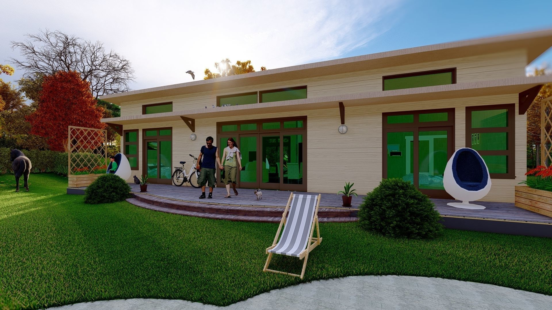 3D model Simple Wood 3d and 2d House plan VR / AR / low-poly | CGTrader