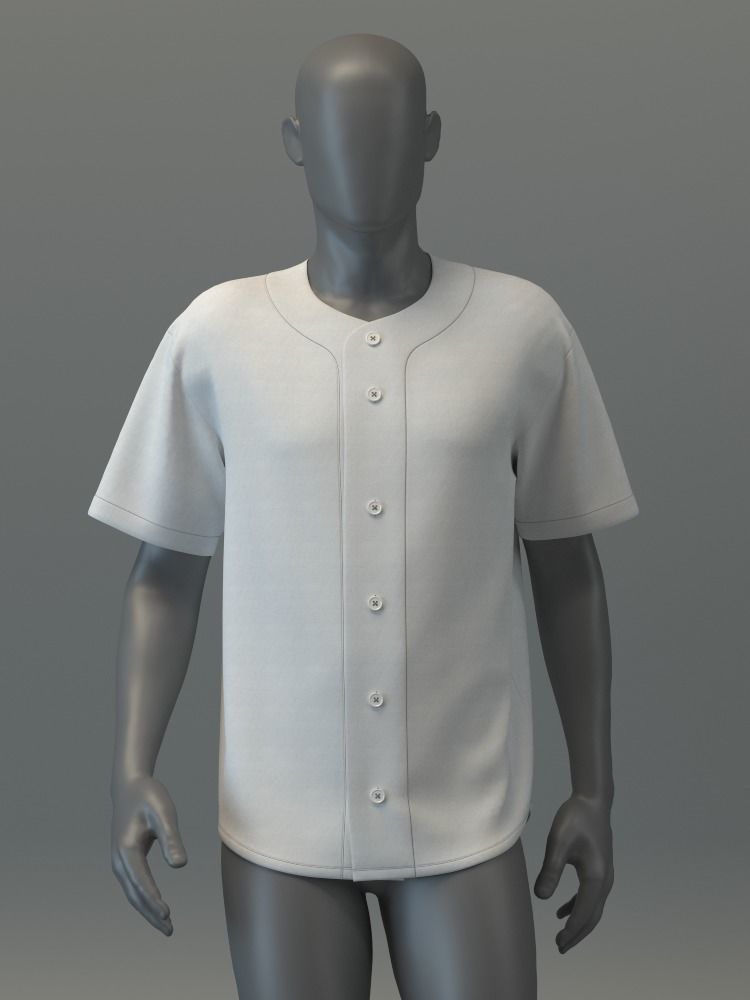 Basic Baseball Shirt 3D model | CGTrader