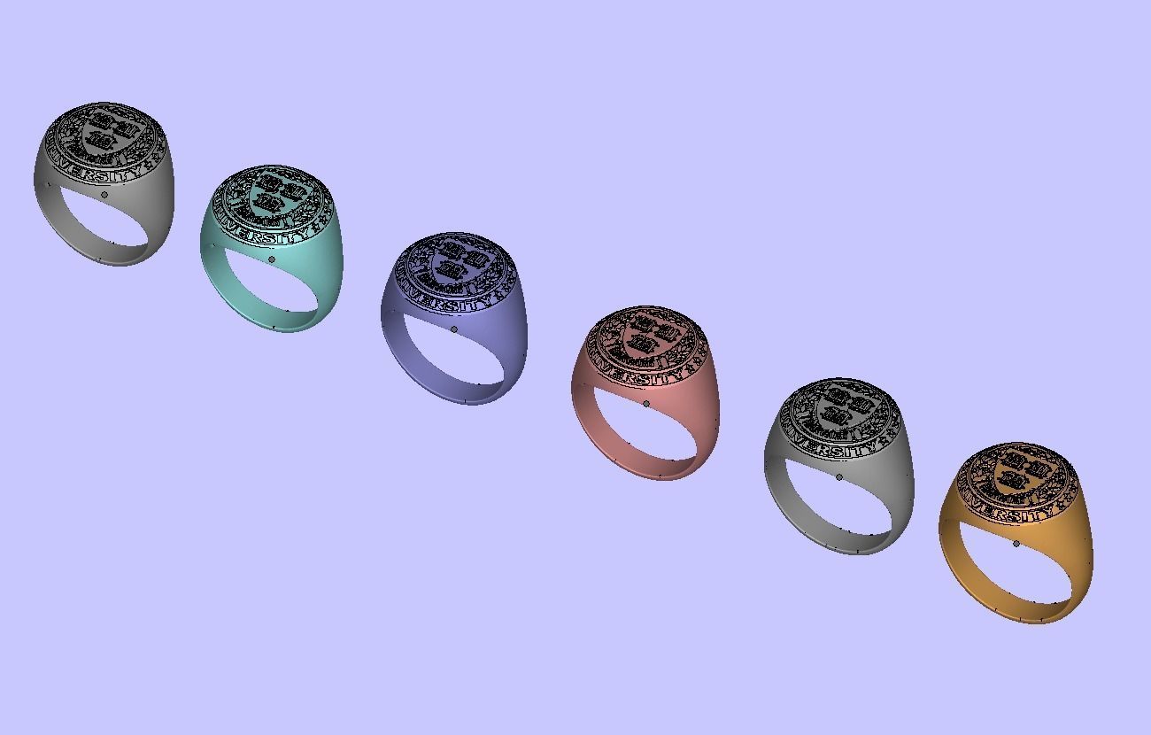 Harvard university ring 3D model 3D printable | CGTrader