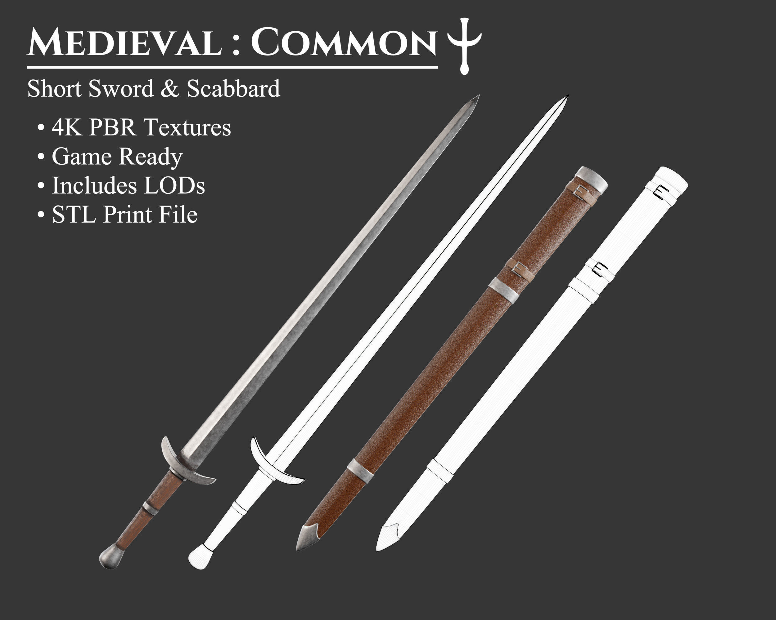Medieval Collection Common Swordsman VR / AR / low-poly | CGTrader
