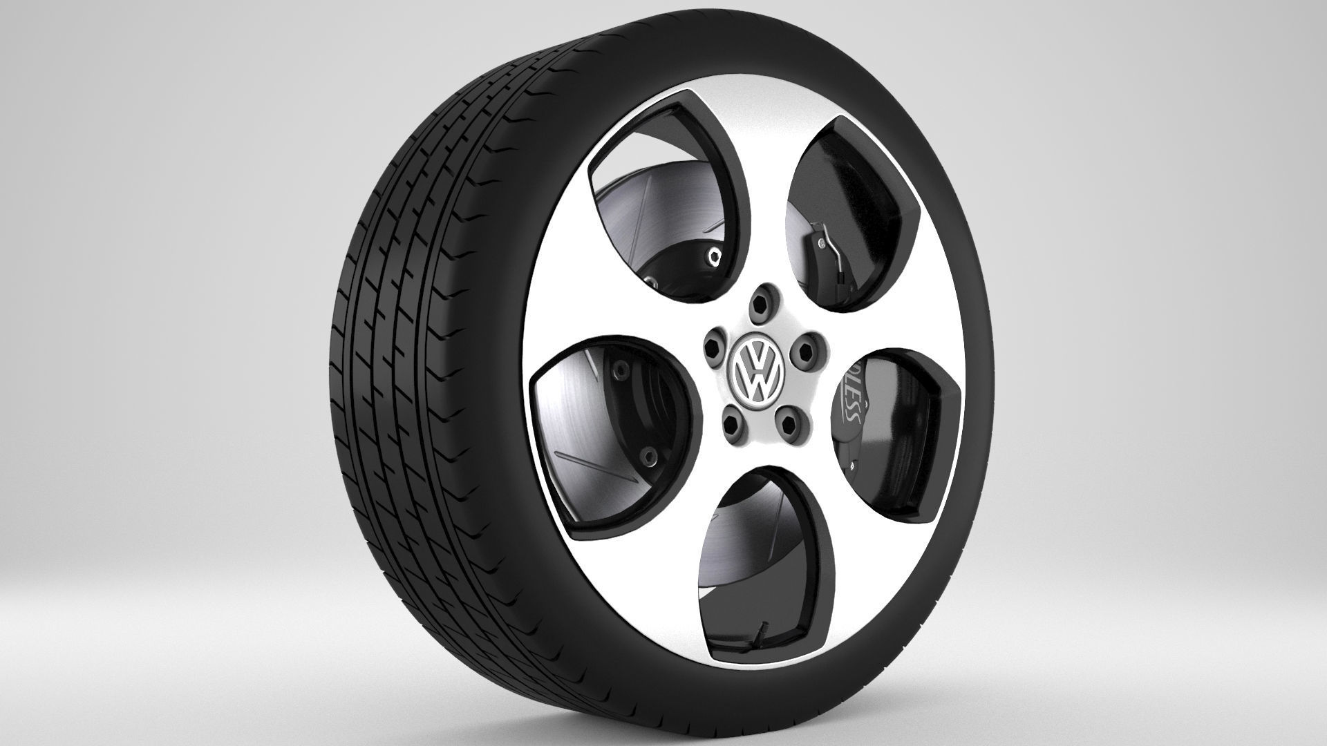 Volkswagen Golf Gti Rim 3D model | CGTrader