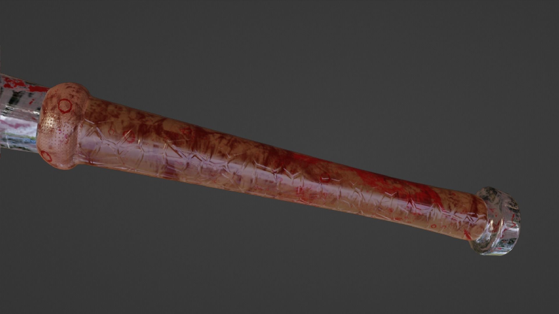 3D model POST APOCALYPTIC MELEE WEAPON NAILED STEEL BAT BLOOD STAINED ...