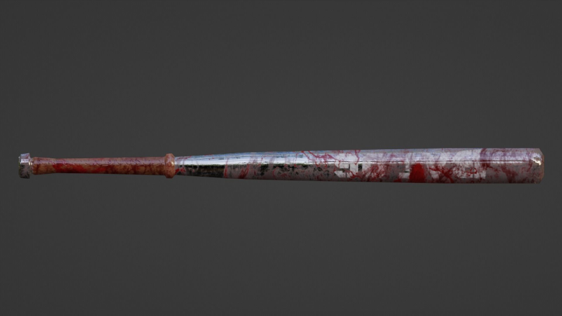 3D model POST APOCALYPTIC MELEE WEAPON NAILED STEEL BAT BLOOD STAINED ...