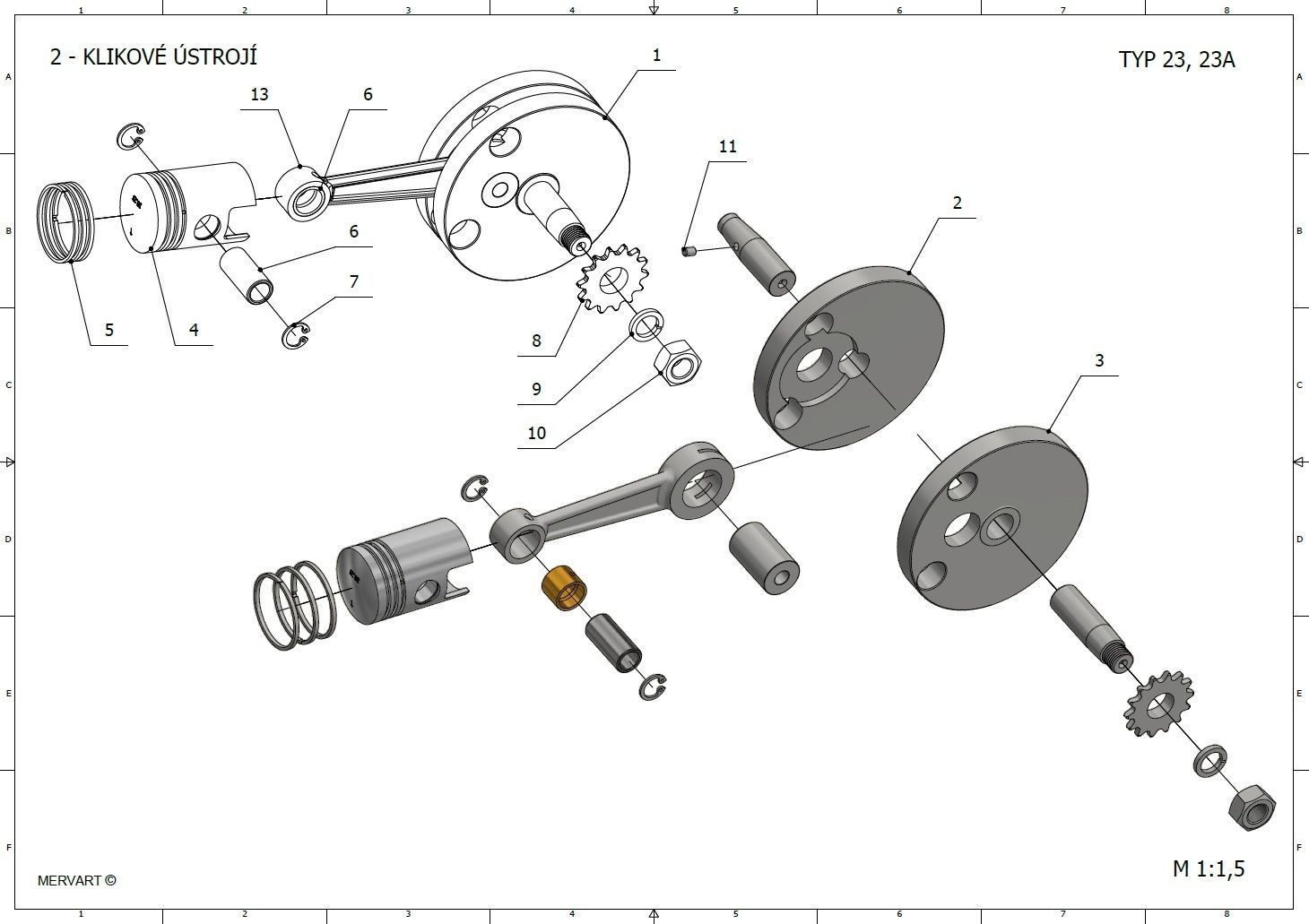 Engine Jawa 50 23 pioneer 3D model | CGTrader