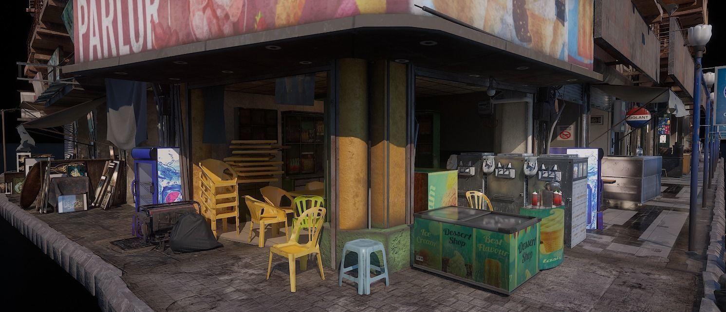 BURNSROAD CAFE 3D model | CGTrader